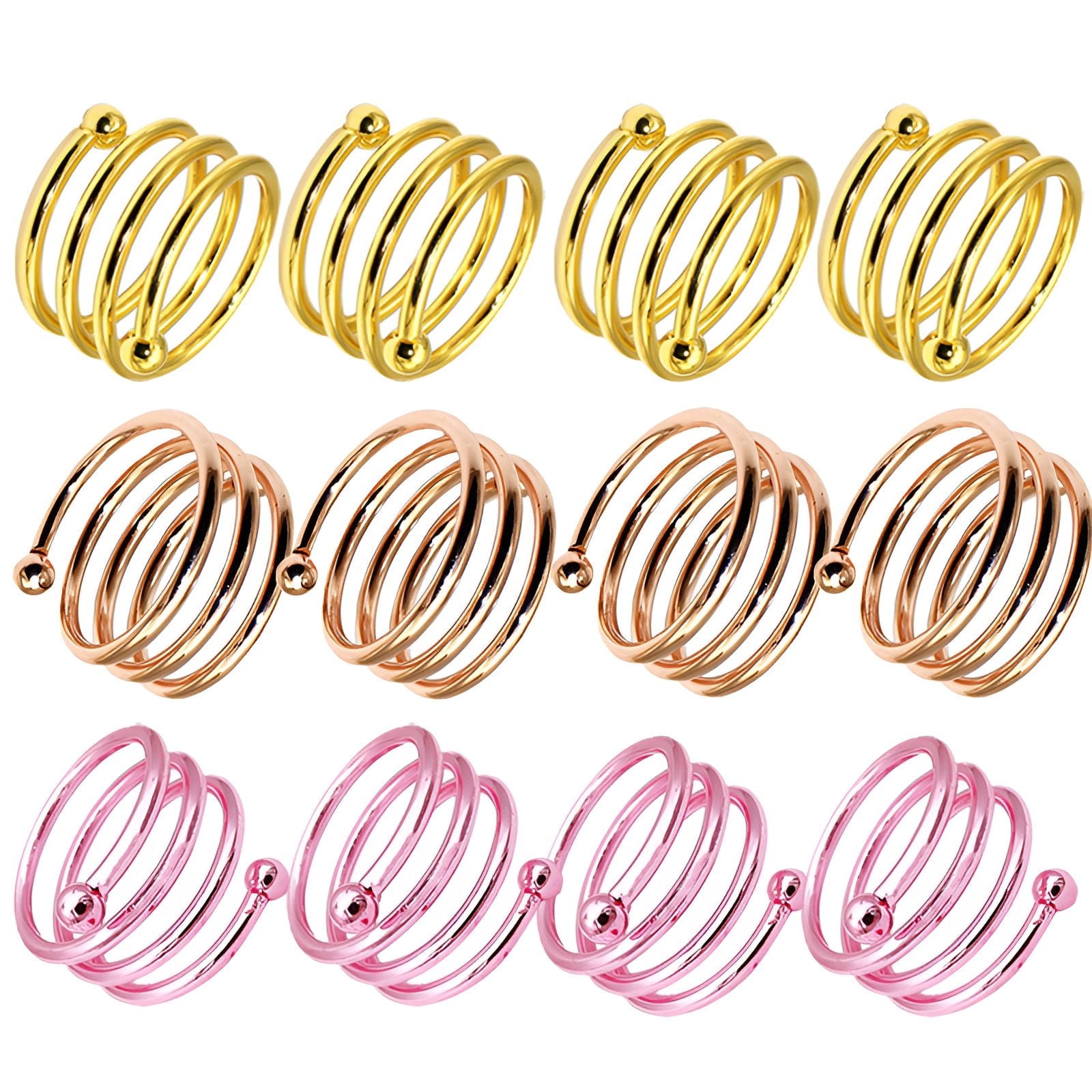 ACDANC 12Pcs Napkin Rings,Simple Style Serviette Rings,Quick Grip ...