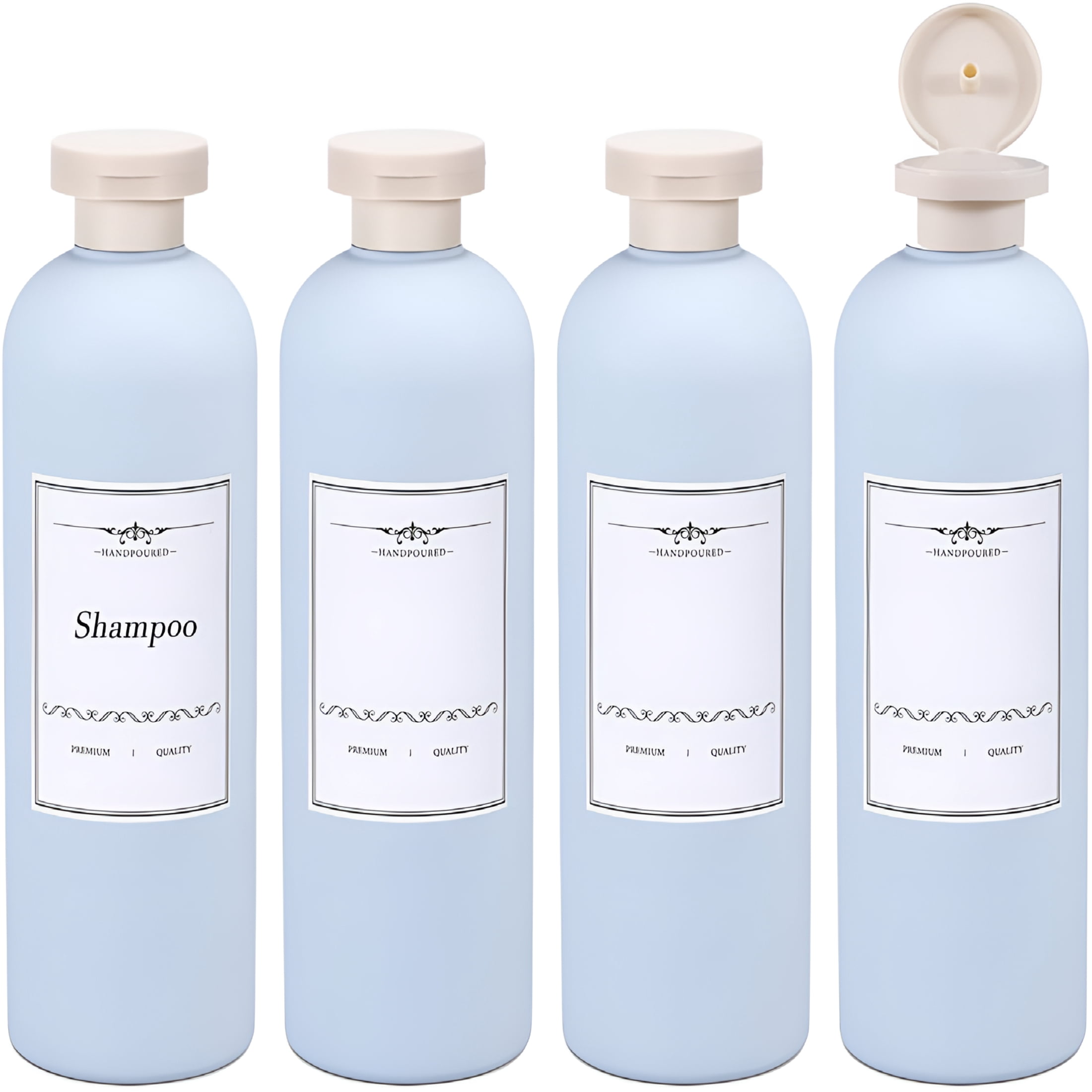ACDANC 13.5Oz 4Pack Refillable Travel Shampoo and Conditioner Bottles ...