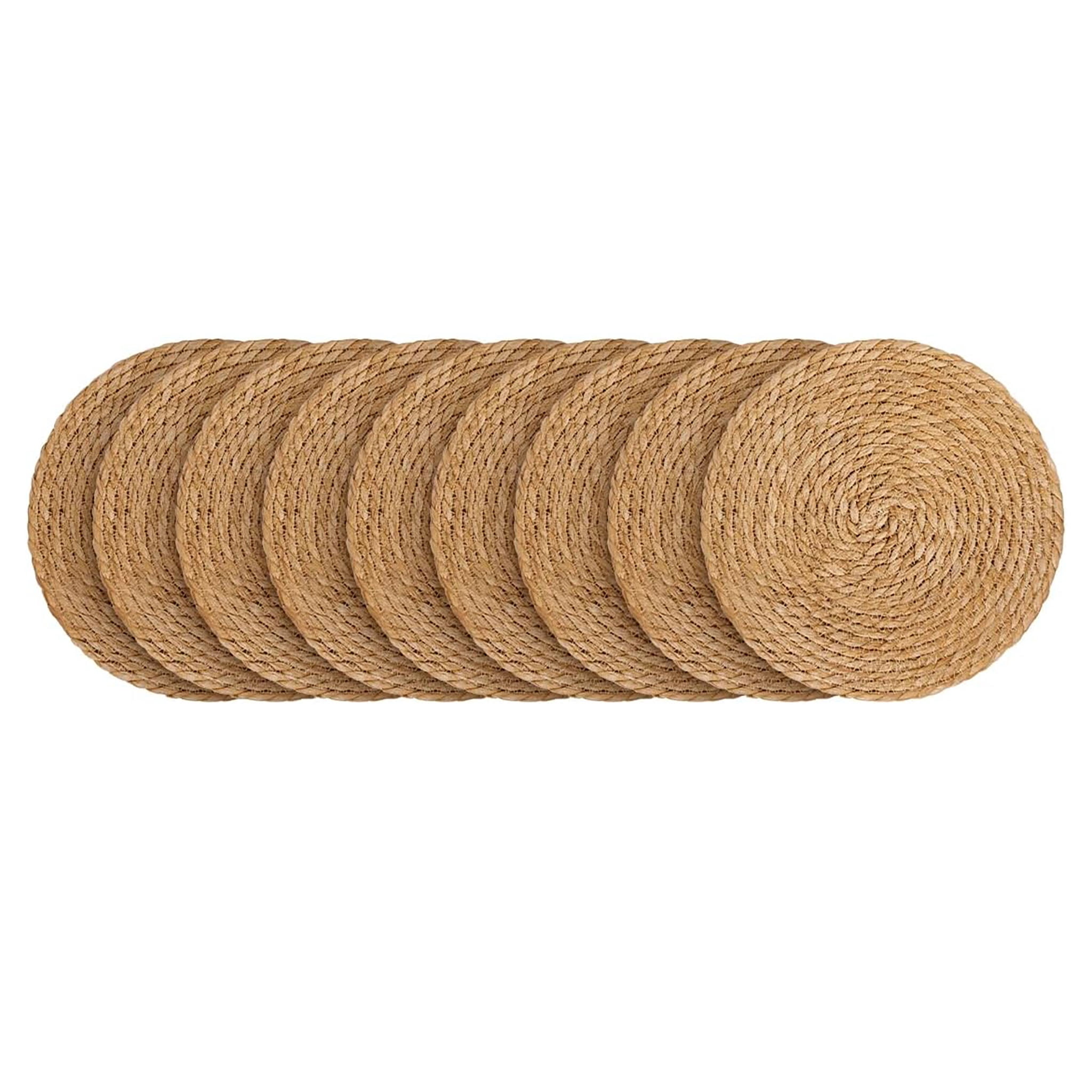 ACDANC 13 in Round Woven Placemats Plate Chargers Set of 10, Boho ...