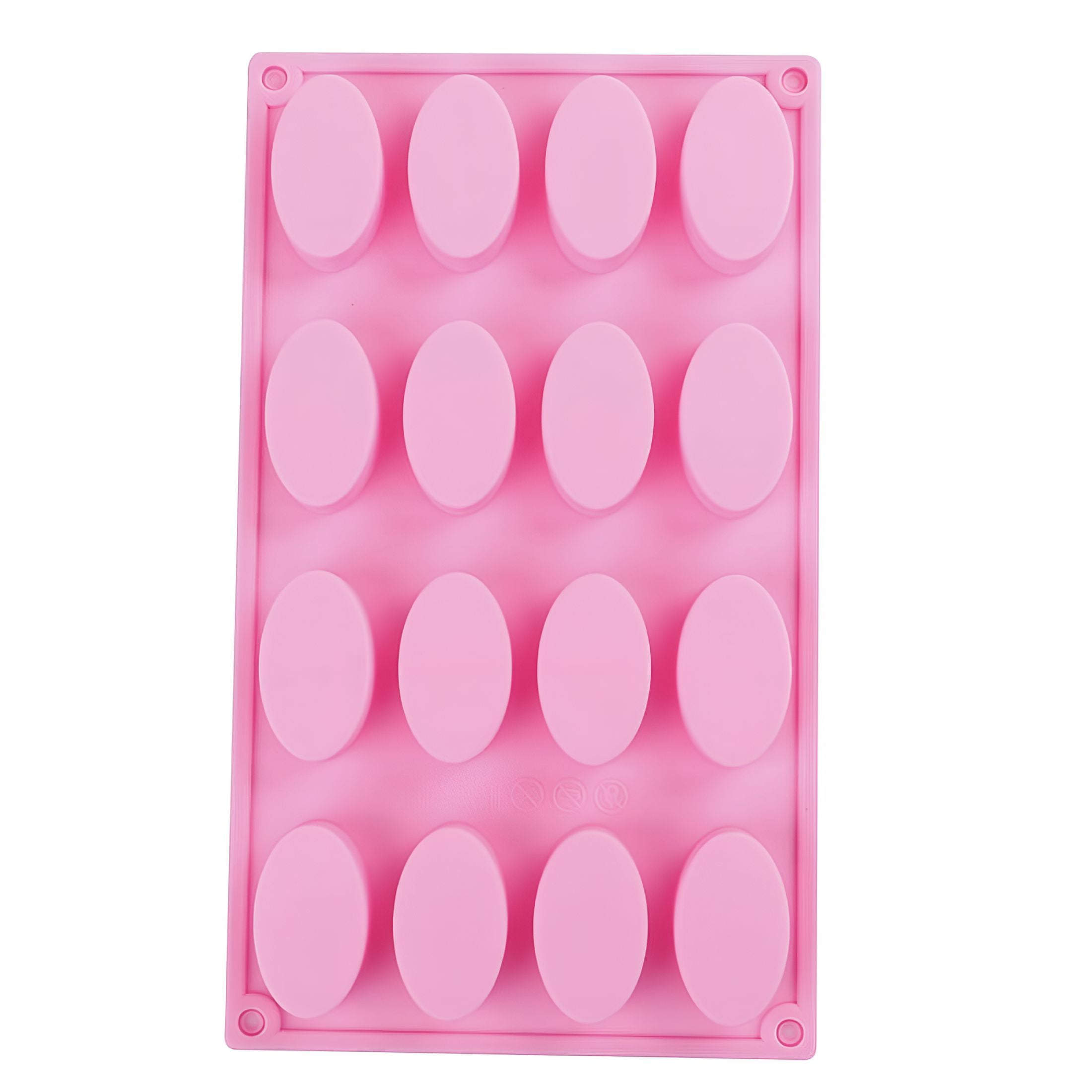 ACDANC 1PC 16 Cavity Oval Shape Soap Bake Mold Silicone Mould Tray ...