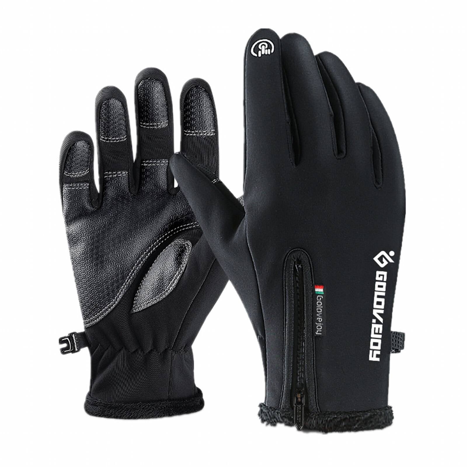 ACDANC 1Pairs Waterproof Gloves,Soft Padding Fingerless Gloves Men ...
