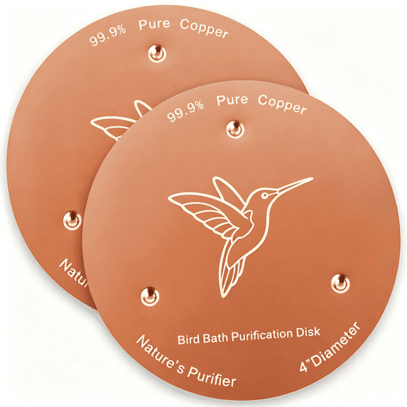 ACDANC 2 Pack Bird Bath Copper Discs,Copper Cleaner with Triple-Point ...