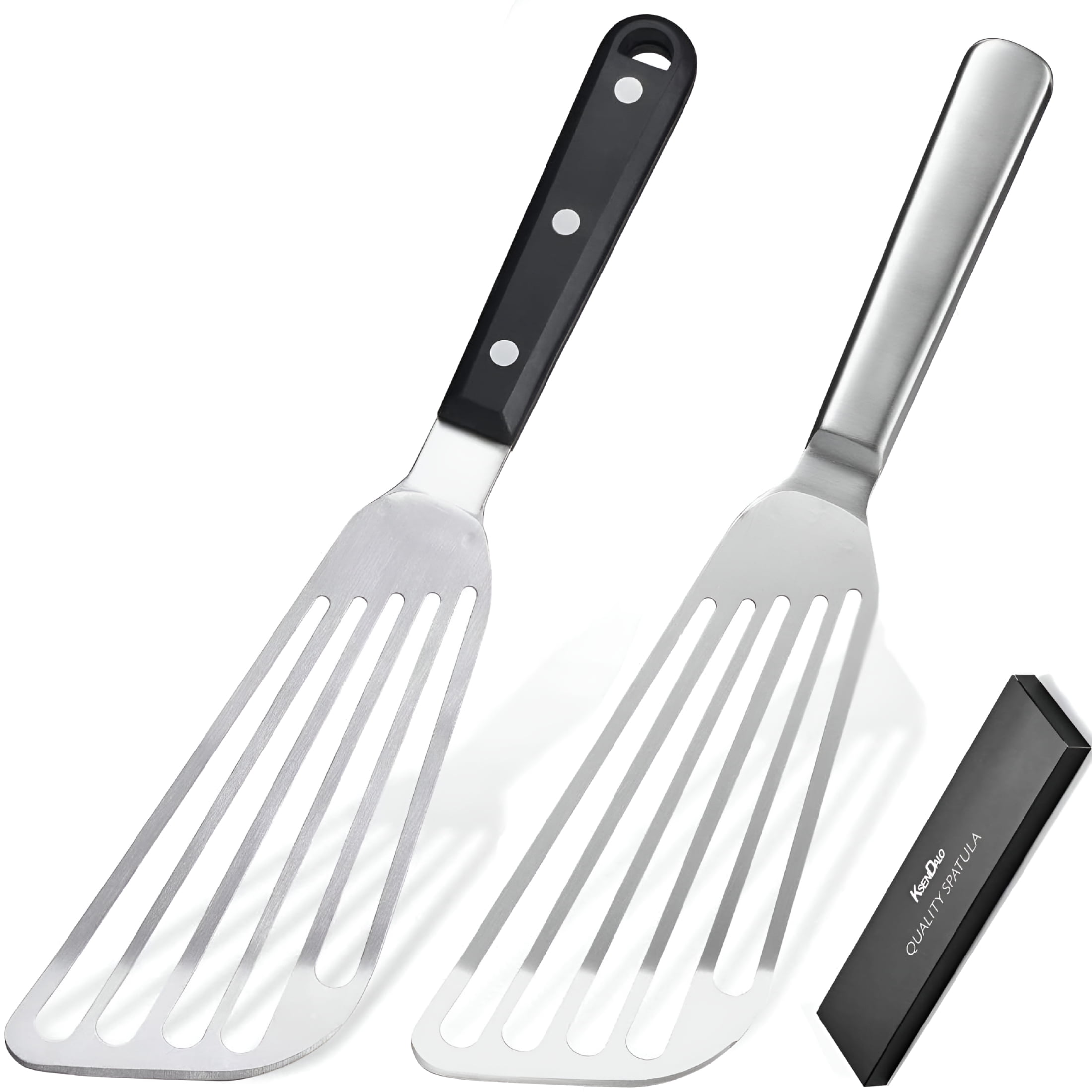 ACDANC 2 Pack Fish Spatula Stainless Steel Set,Kitchen Metal Spatulas ...