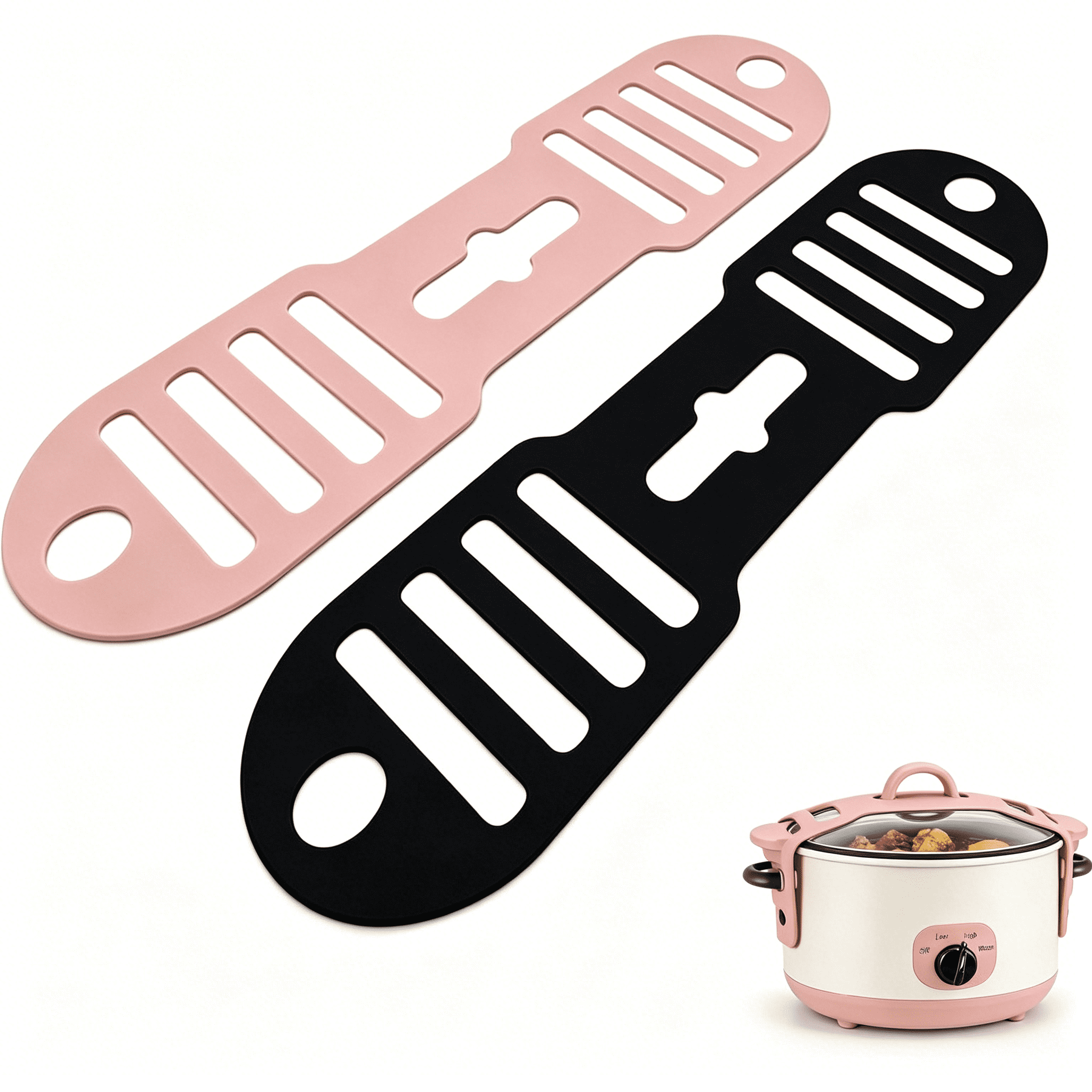 ACDANC 2-Pack Silicone Slow Cooker Lid Straps for 6,7,8 Quart-Leak ...