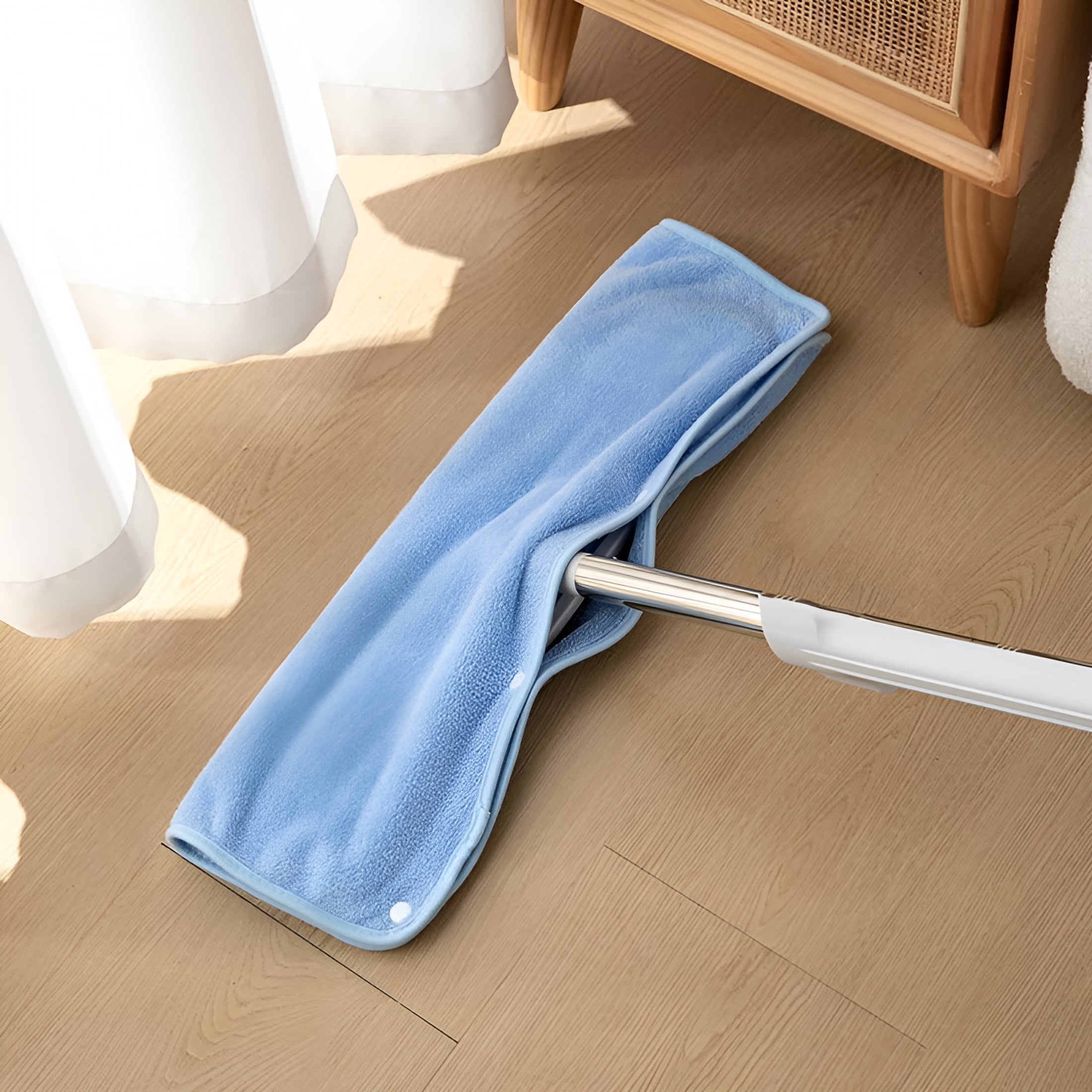 ACDANC 2-Pack Thick Coral Fleece Floor Scraper Mop Cloths with Buckle ...