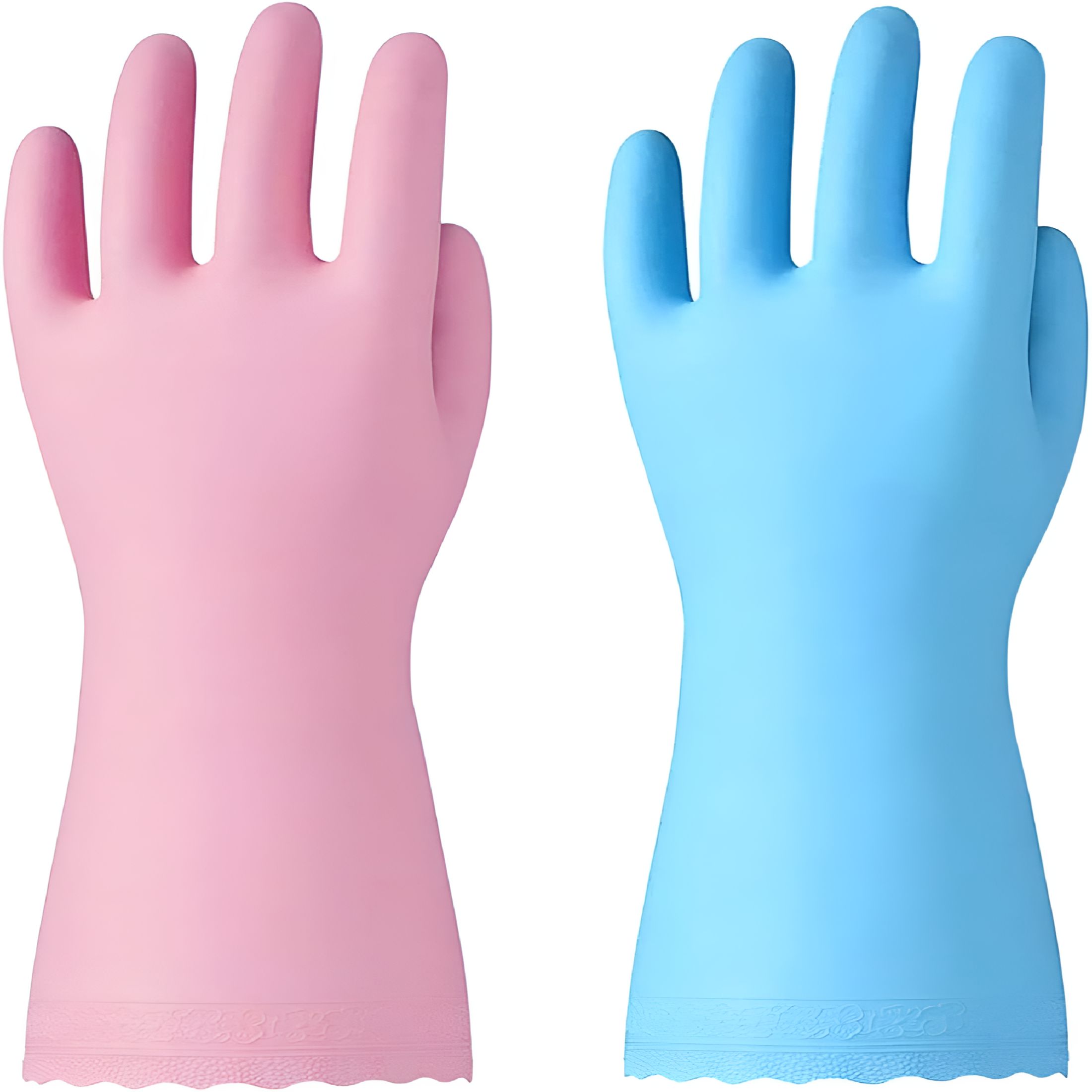 ACDANC 2 Pairs Reusable Cleaning Gloves - Latex Free Kitchen Cleaning ...