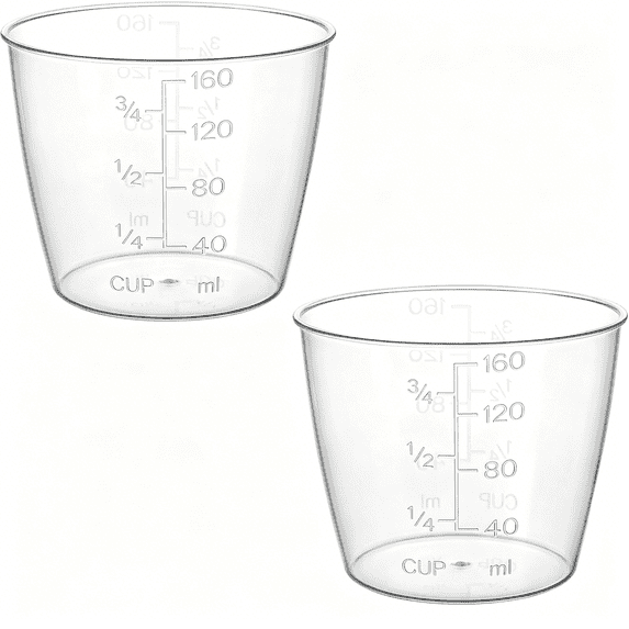 ACDANC 2 Pcs Rice Measuring Cup, Plastic Rice Measuring Cup, Clear ...
