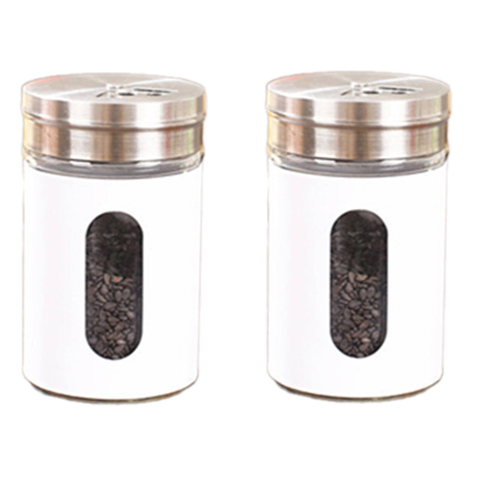 ACDANC 2 Pcs Salt and Pepper Shakers,304 Stainless Steel Lid and ...