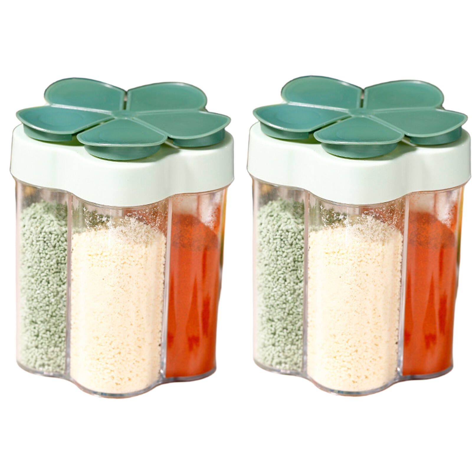 ACDANC 2 Pcs Salt and Pepper Shakers,5-in-1 Compartment and Separate ...