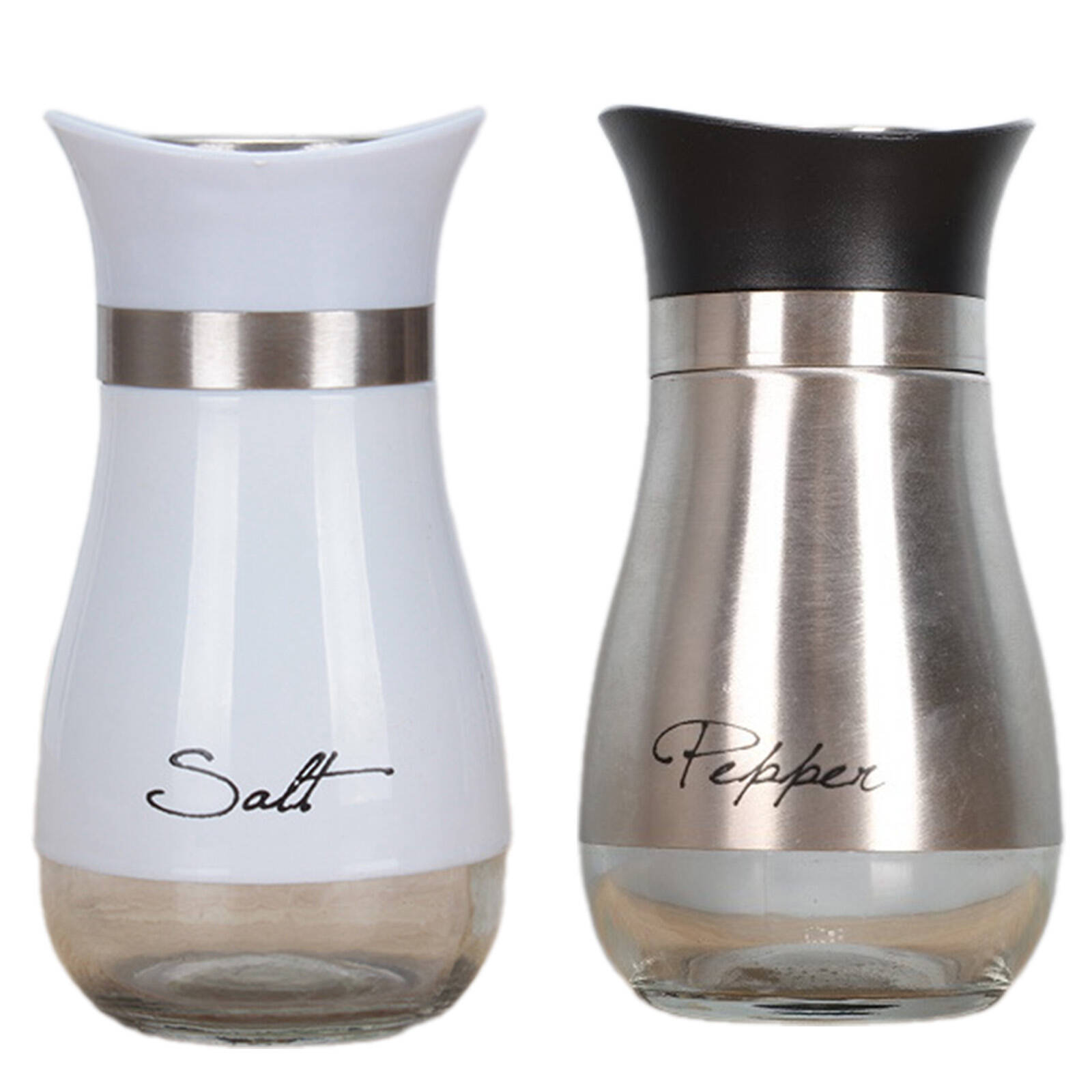 ACDANC 2 Pcs Salt and Pepper Shakers,Clear Glass Salt and Pepper for ...
