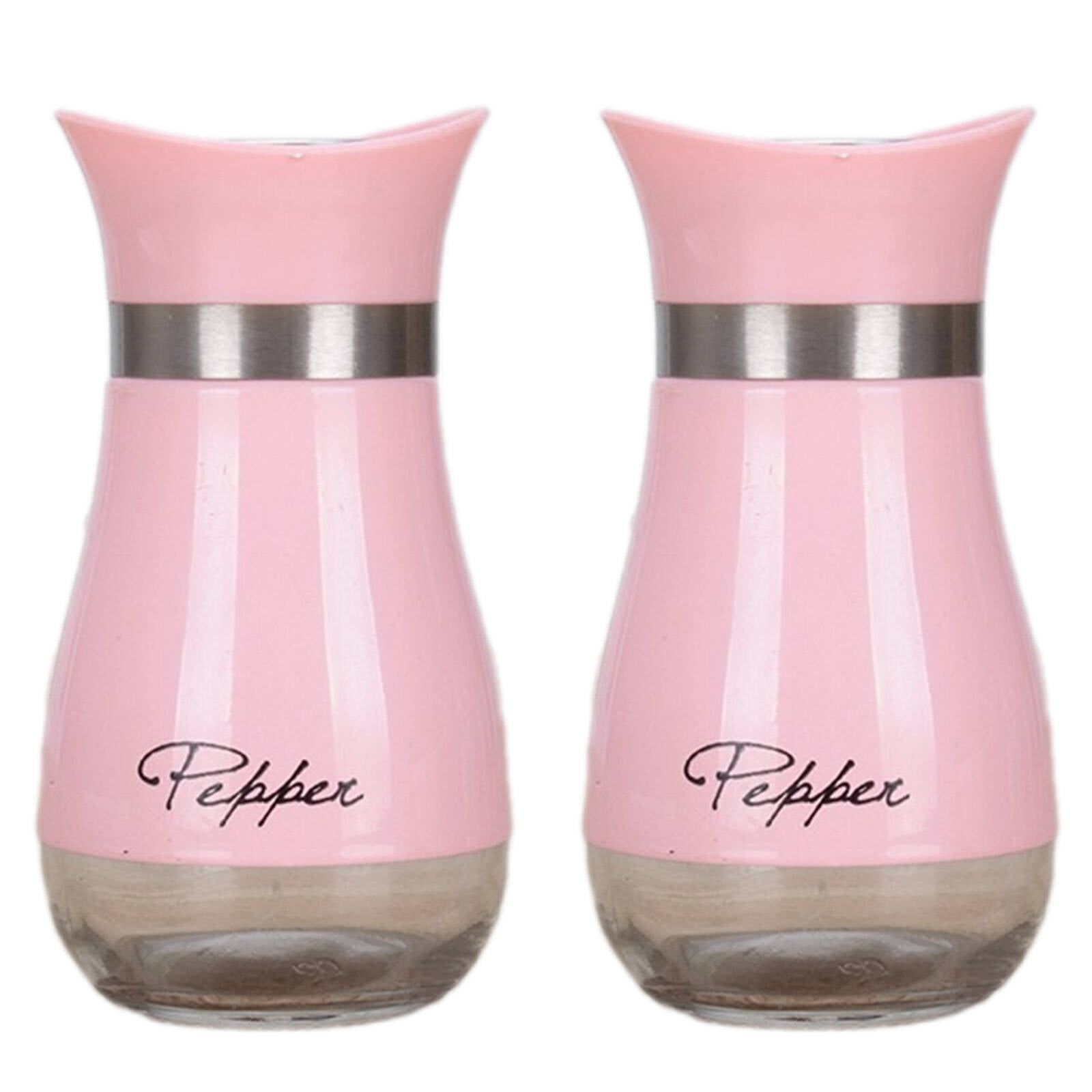 ACDANC 2 Pcs Salt and Pepper Shakers,Clear Glass Salt and Pepper for Instant Visual Check,Multi ...