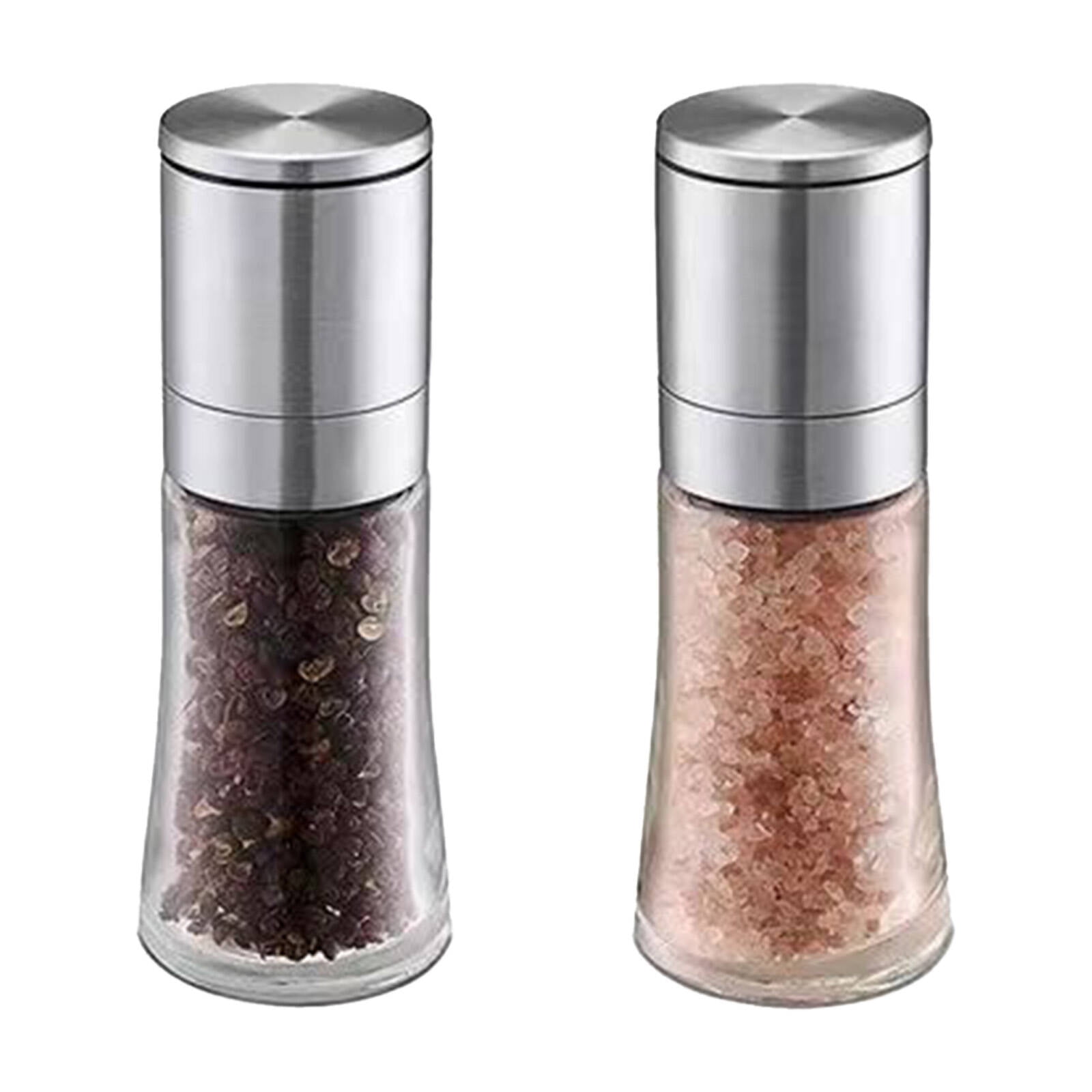 ACDANC 2 Pcs Salt and Pepper Shakers,Manual Grinding with Adjustable ...