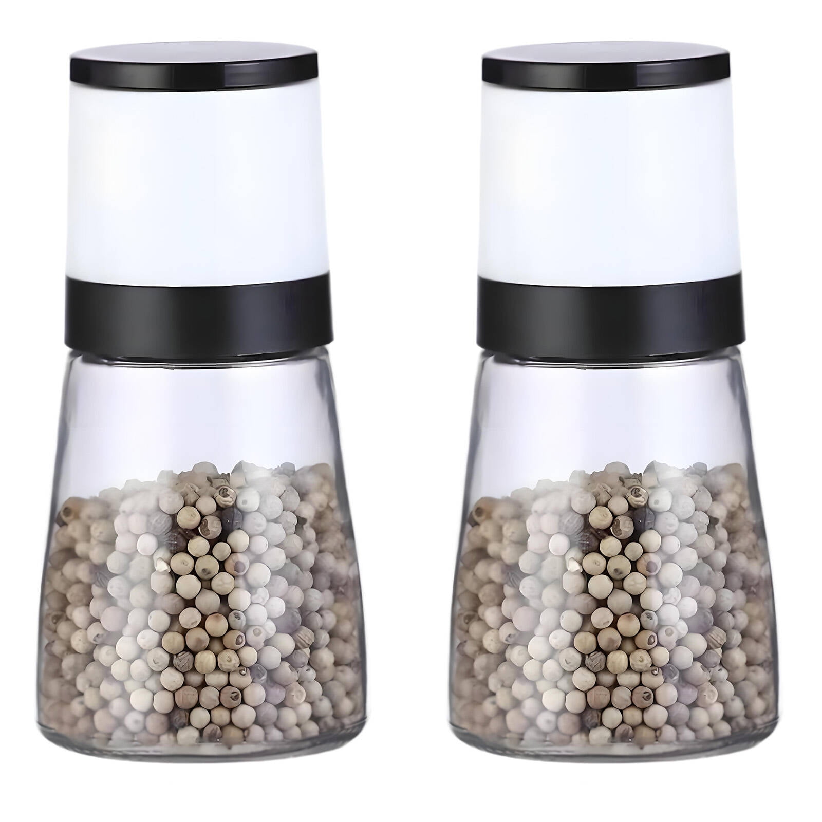 ACDANC 2 Pcs Salt and Pepper Shakers,Manual Grinding with Adjustable ...