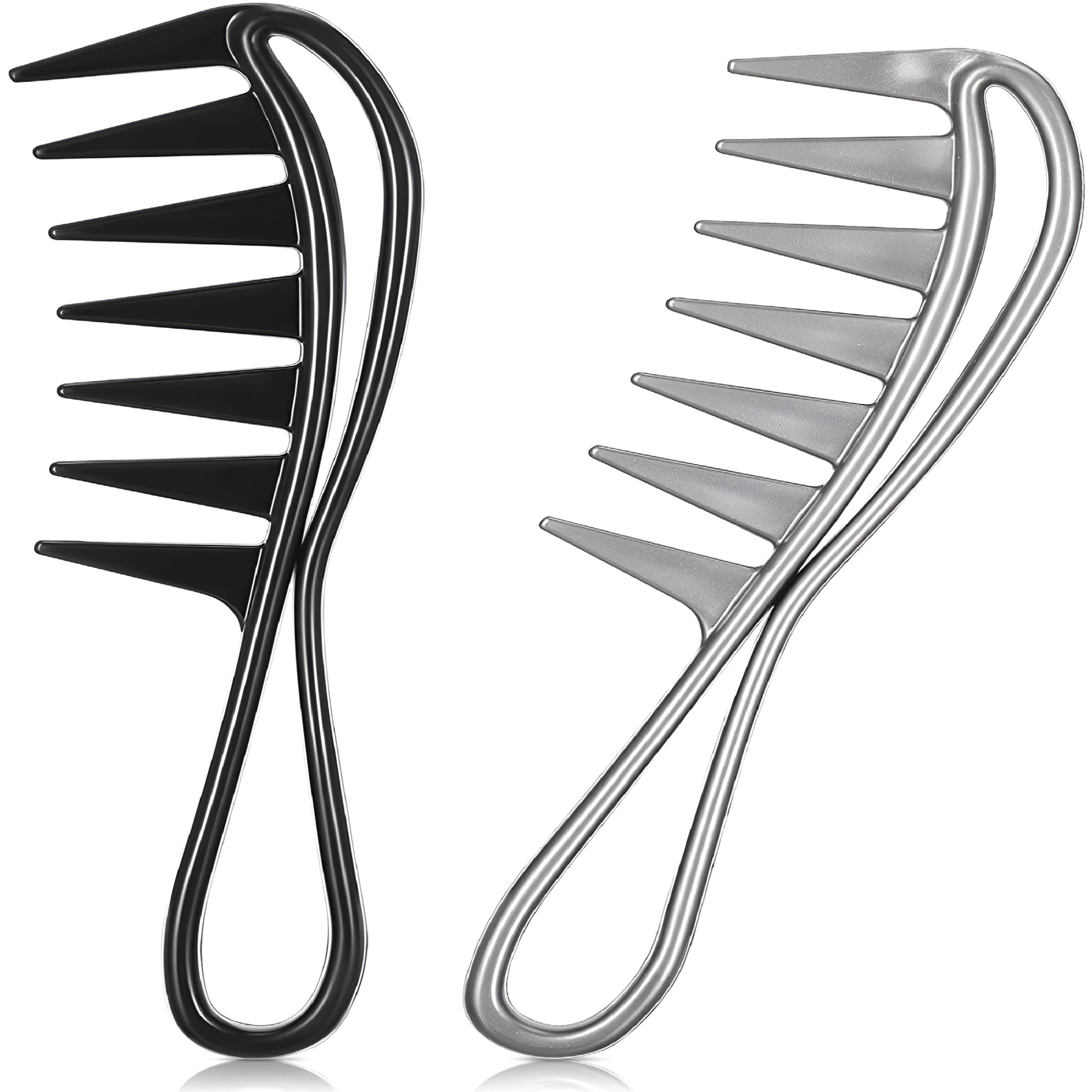 ACDANC 2 Pcs Wide Tooth Combs Salon Large Teeth Combs Afro Comb Curl ...