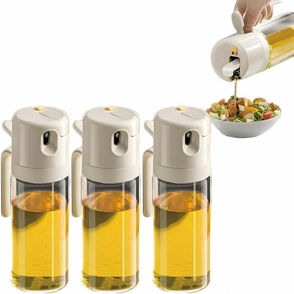ACDANC 2 in 1 Glass Oil Sprayer&Dispenser,Olive Oil Dispenser Bottle ...