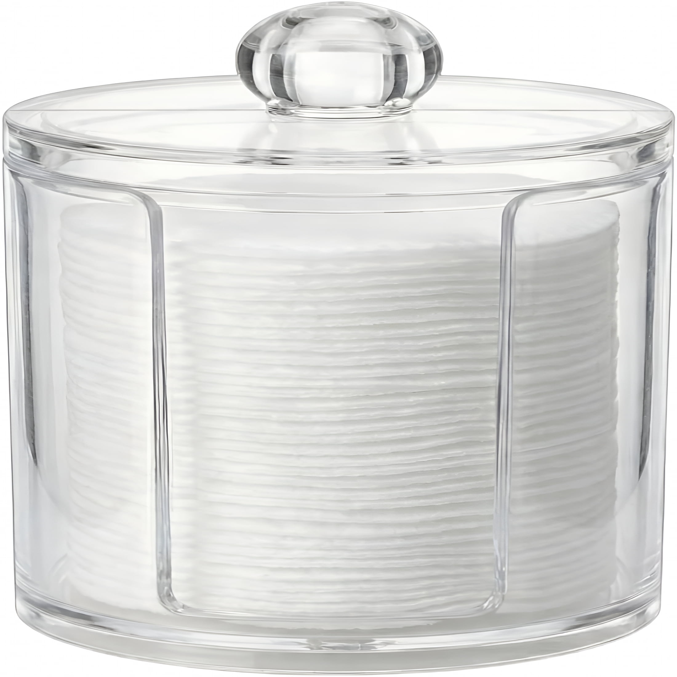 ACDANC 2026 New 10Oz Cotton Round Holder with Lid,Clear Plastic Makeup ...