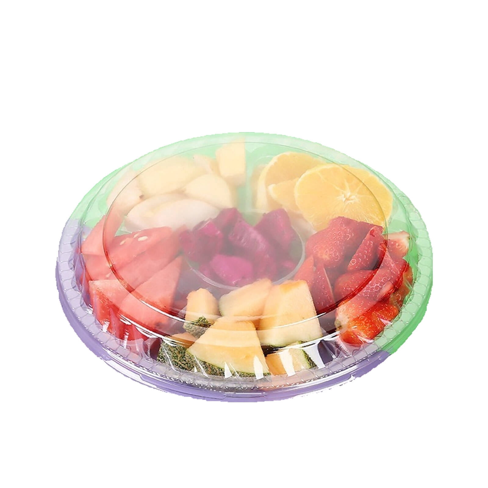 ACDANC 2026 New 10Pcs Round Plastic Divided Appetizer Tray Grid Design ...