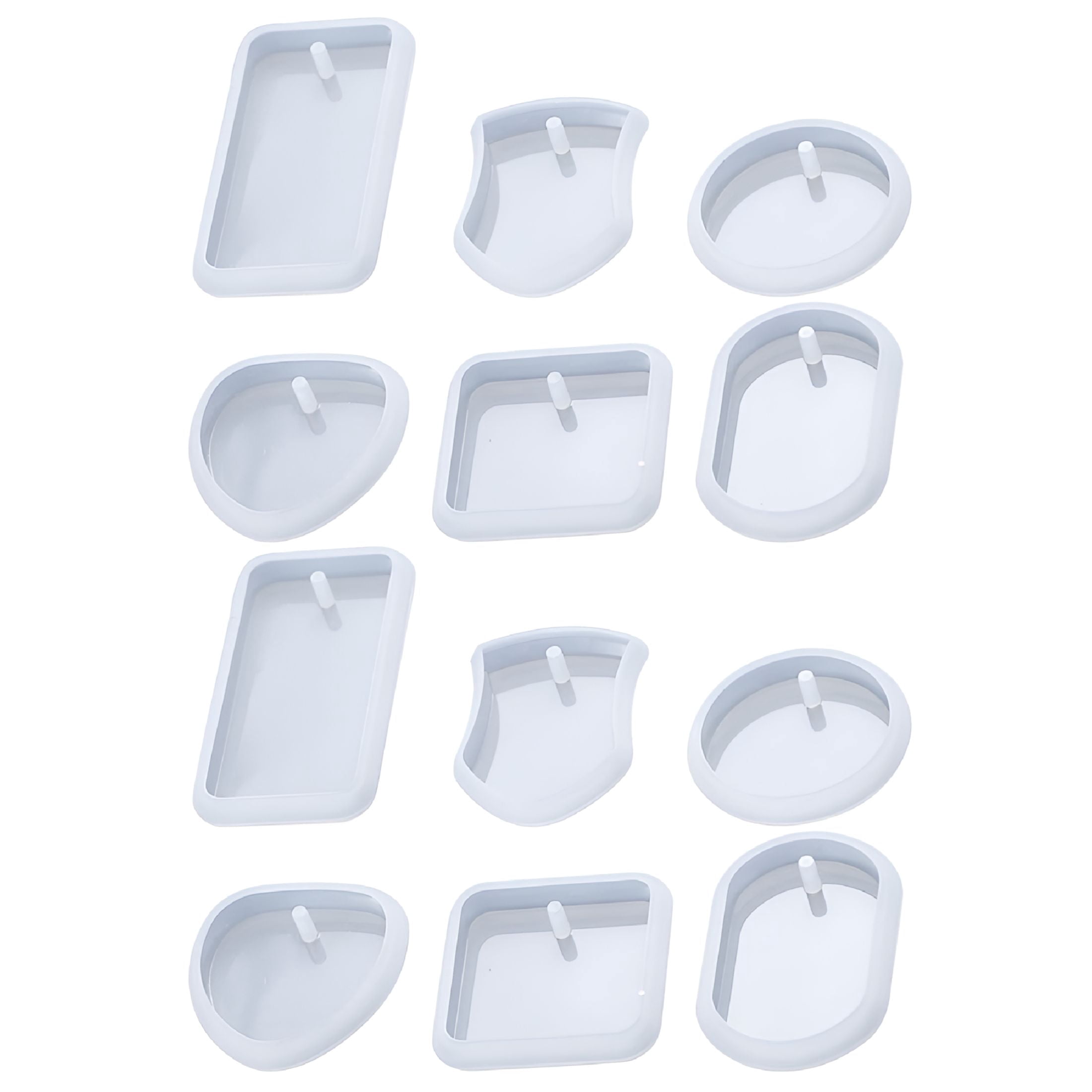 ACDANC 2026 New 12Pcs Silicone Epoxy Resin Molds for Resin Charm Making ...