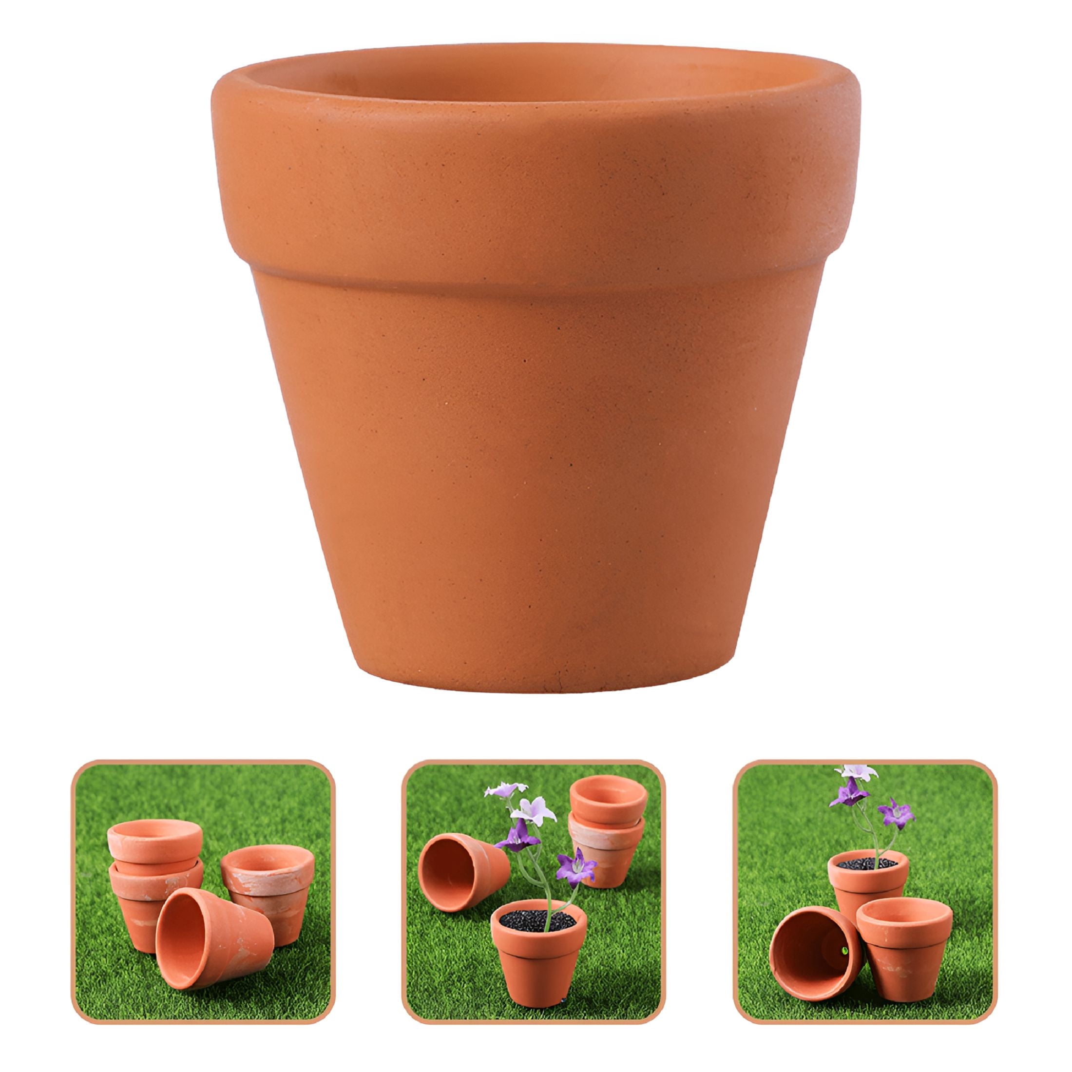 ACDANC 2026 New 12Pcs Small Terracotta with Drainage Holes Mini Clay ...