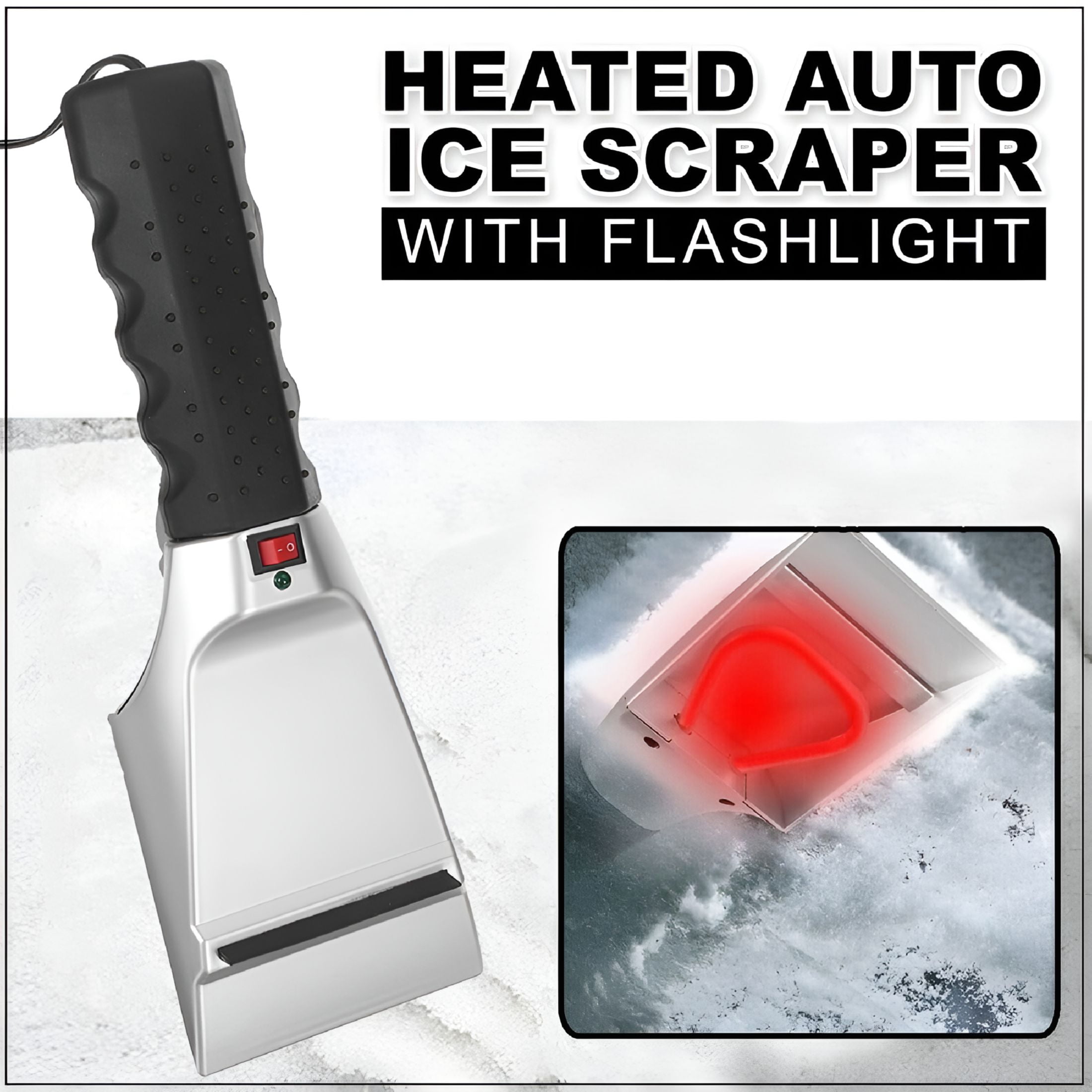 ACDANC 2026 New 12V Portable Winter Electric Heat Ice Scraper Snow ...