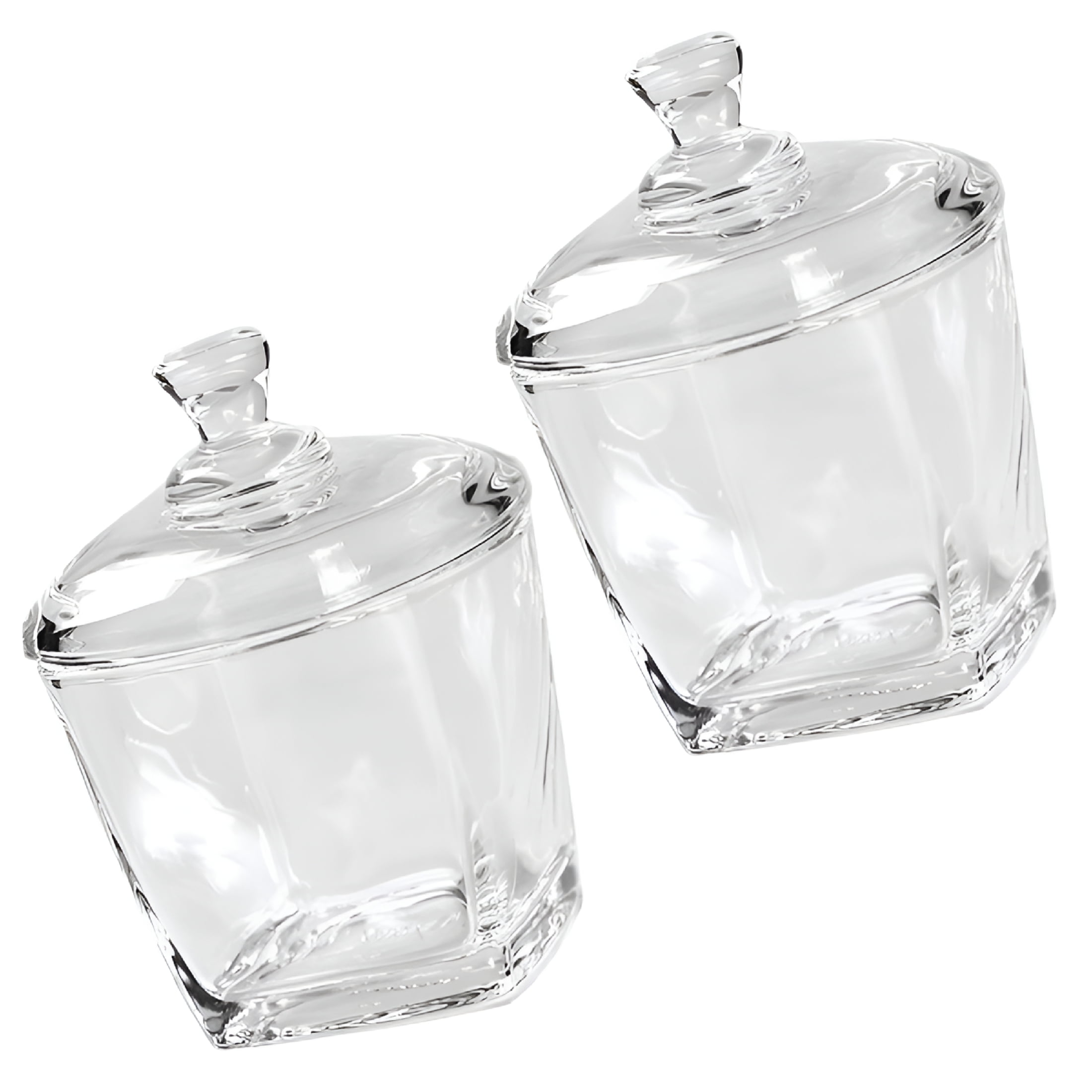 ACDANC 2026 New 2 Pcs Glass Candy Jar with Lid Container Jars Lids Food ...