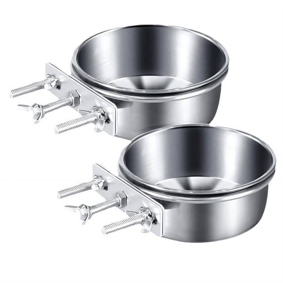 ACDANC 2026 New 2Pcs Cat Food Bowl Premium Stainless Steel Cat Food ...