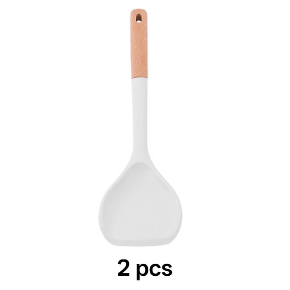 ACDANC 2026 New 2Pcs Silicone Cooking Spoons,Easy Cleaning Wooden ...