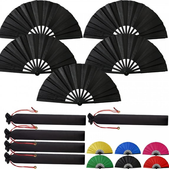 ACDANC 2026 New 3 Set Large Folding Hand Fan,Line Dance Popping Fan ...
