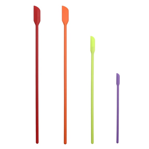 ACDANC 2026 New 4 Pcs/Set Silicone Spatula Soft Flexible Portable Long ...
