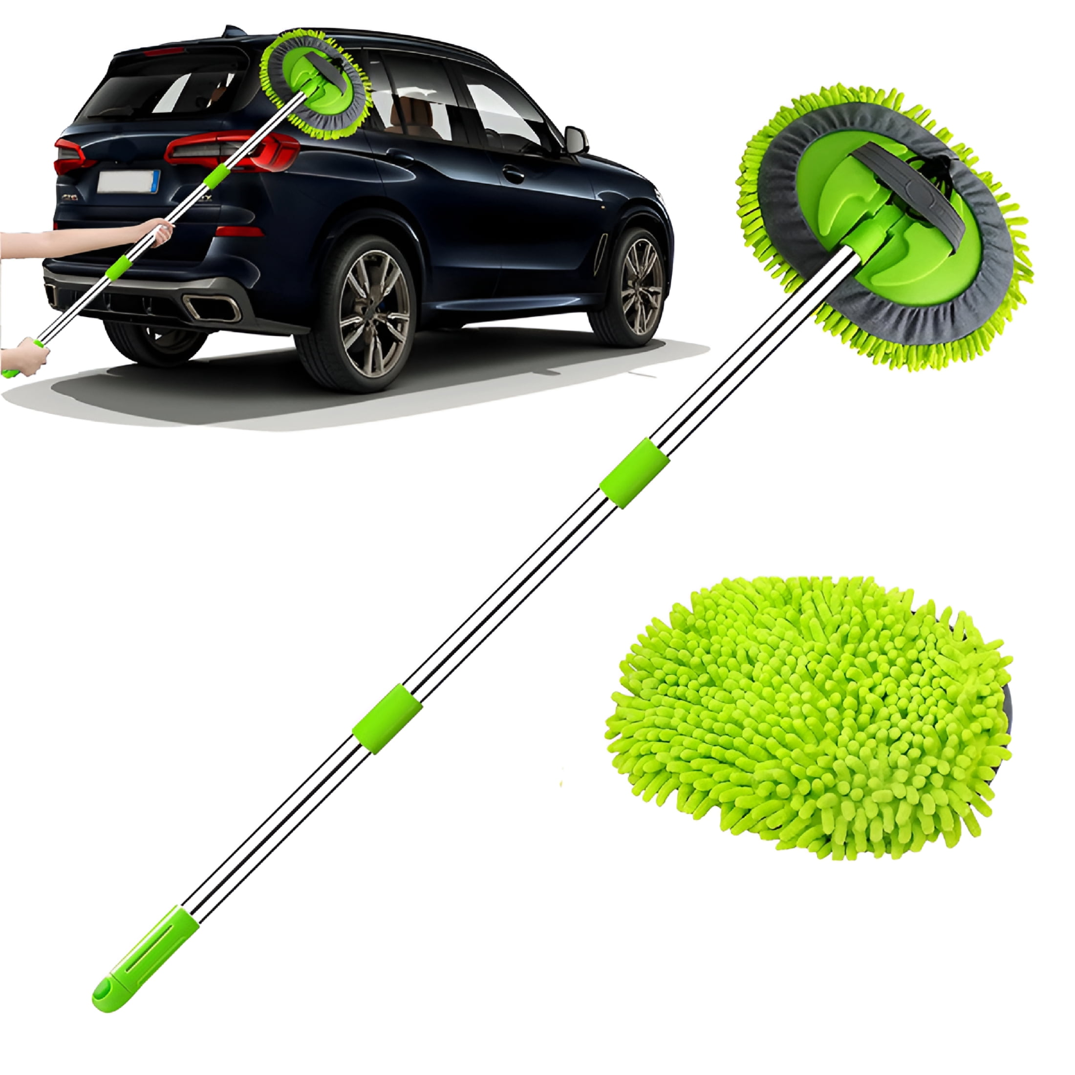 ACDANC 2026 New 47.5" Car Wash Brush Mop Cleaning Tool with Long Handle ...