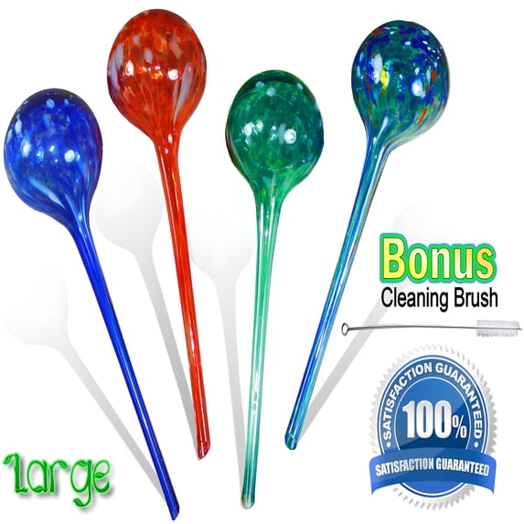 ACDANC 2026 New 4Pc Large Aqua Plant Glass Watering Globes - Watering ...
