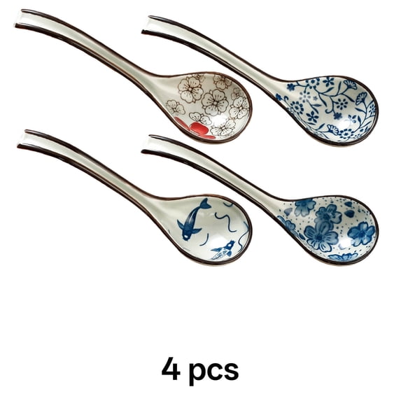 ACDANC 2026 New 4Pcs Soup Spoons Asian Soup Spoon Soup Ladle for ...