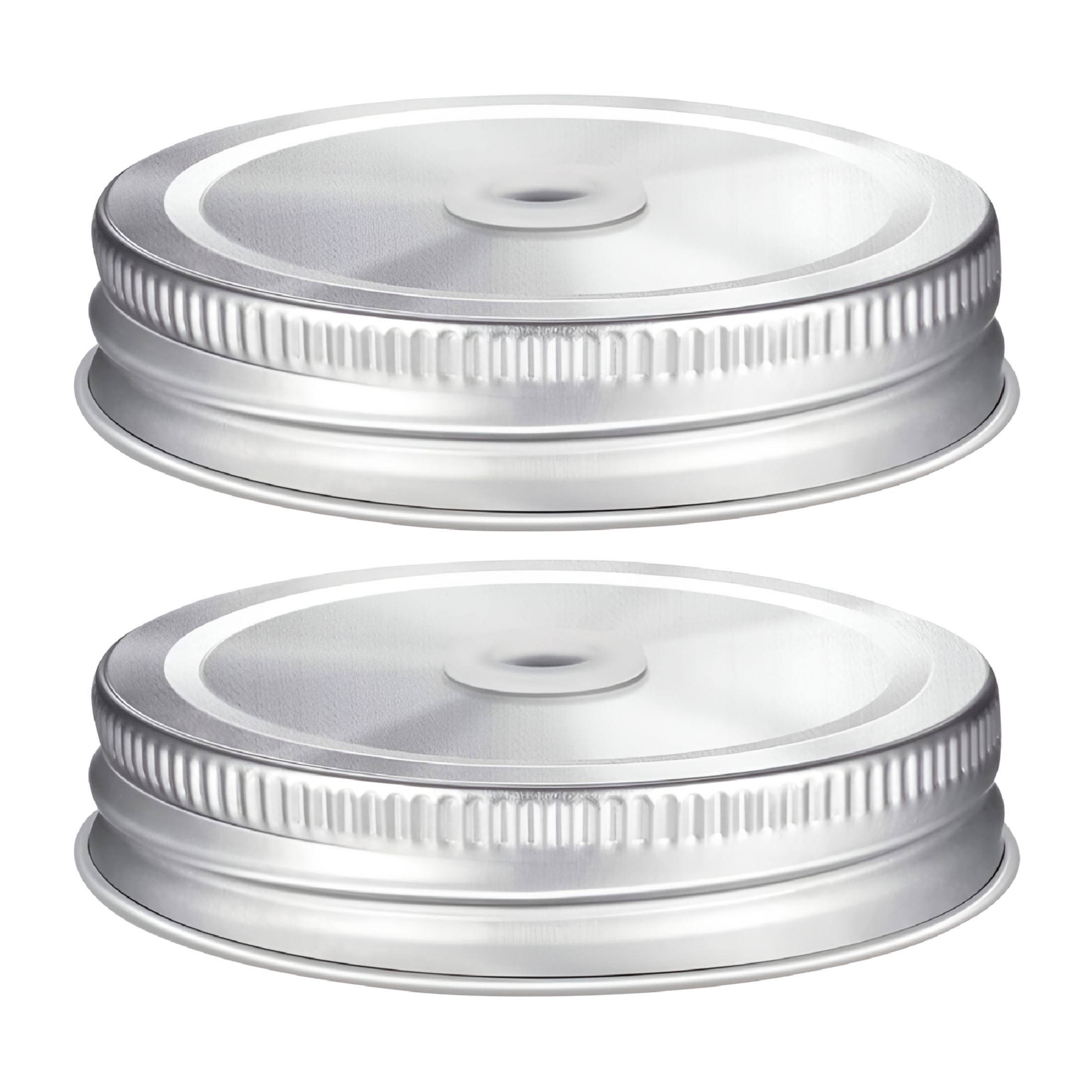 ACDANC 2026 New 4Pcs Stainless Steel Jar Lids with Straw Opening Wide ...