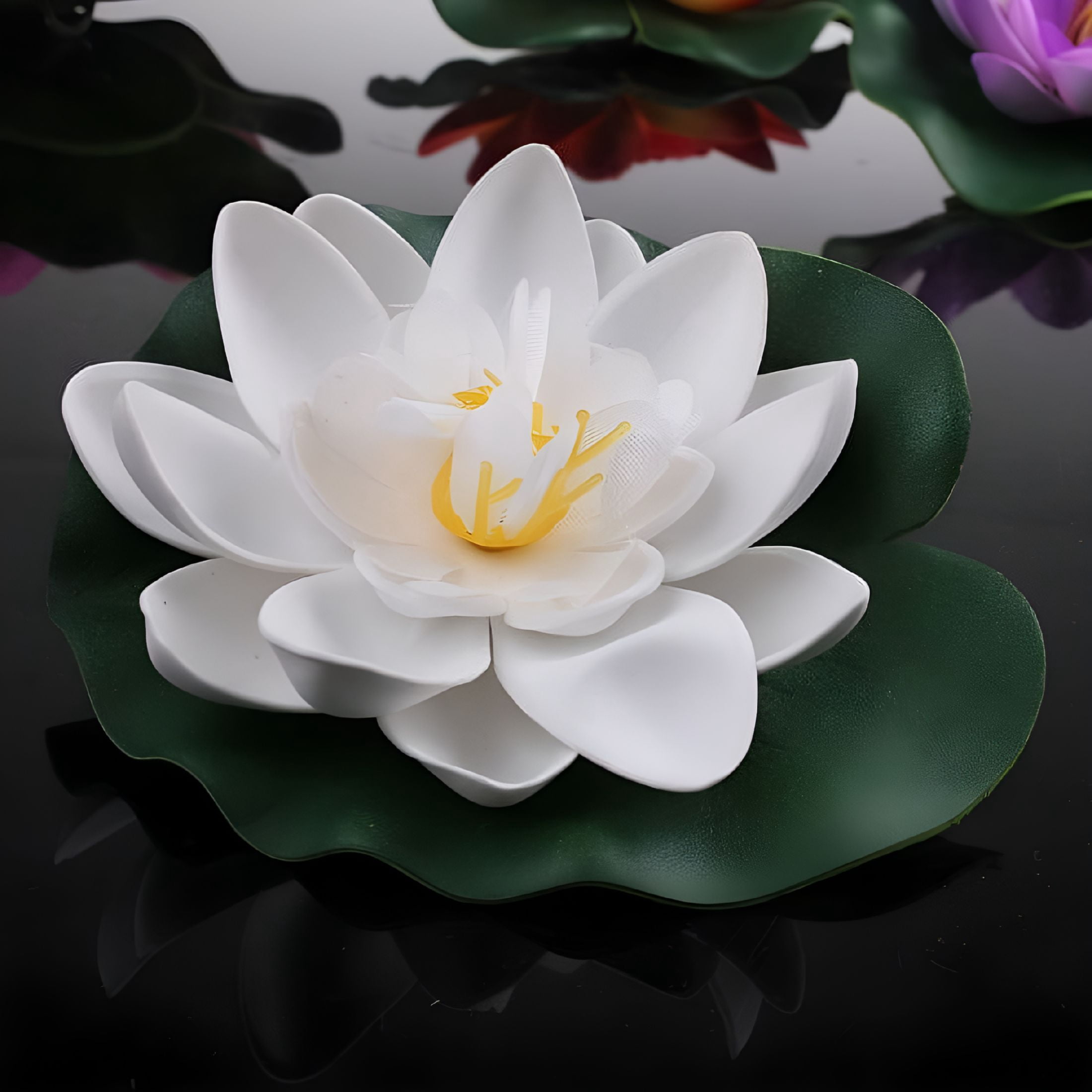 ACDANC 2026 New 4Pcs Water Feature Artificial Floating Lotus Flowers ...