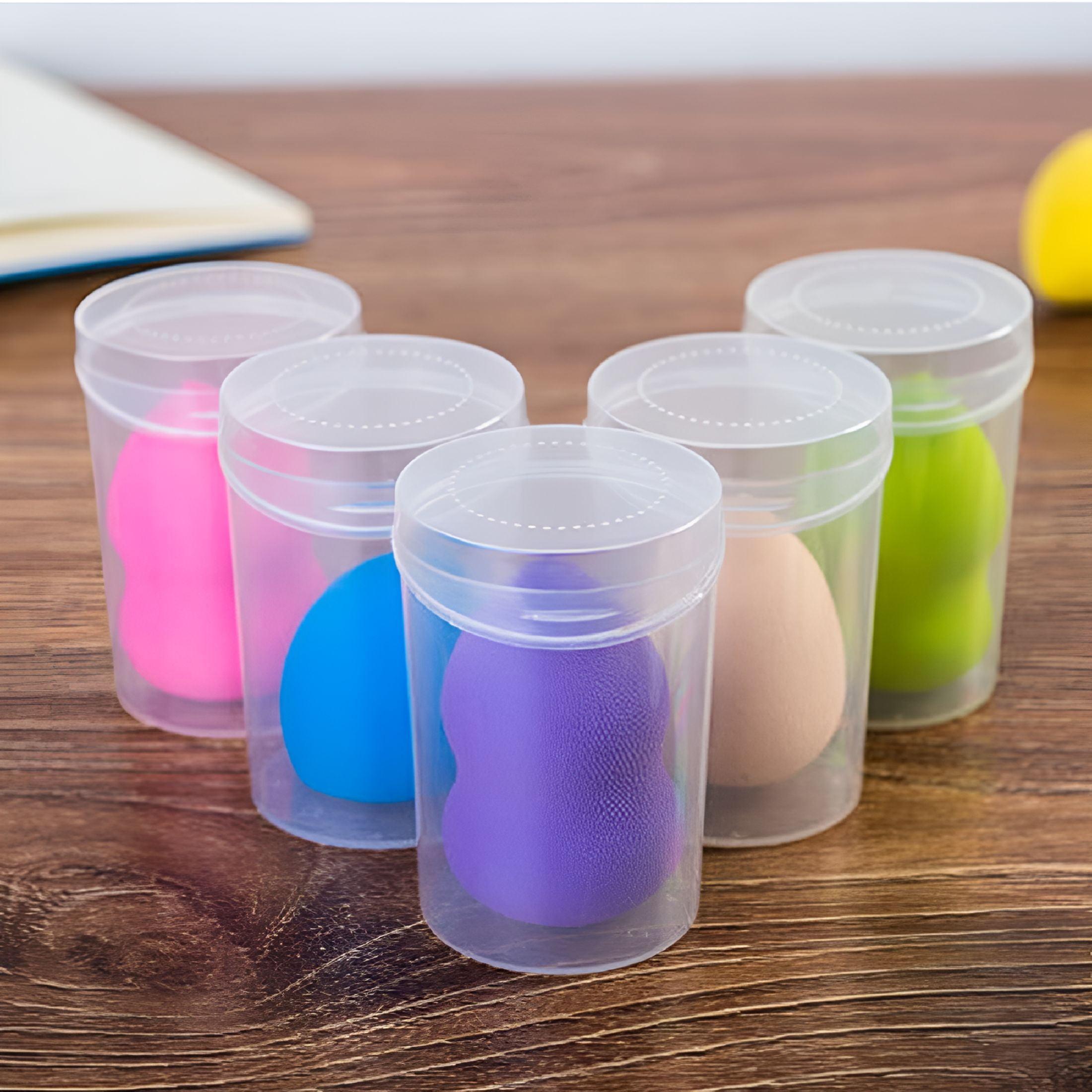 ACDANC 2026 New 5Pcs Makeup Sponge Beauty Sponges Holder Travel Case ...