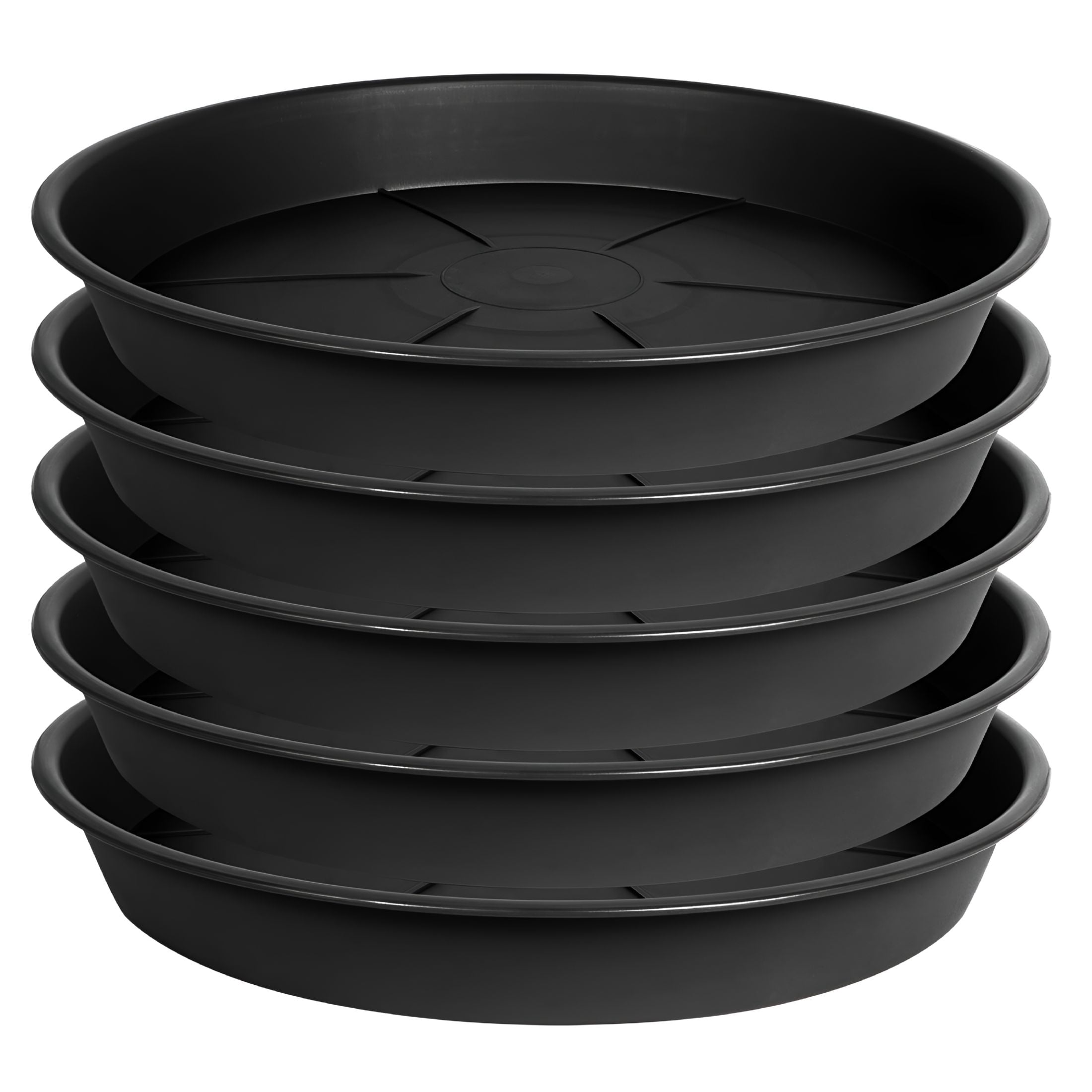 ACDANC 2026 New 5Pcs Plant Saucer Round Plant Tray Black Plastic Plant ...