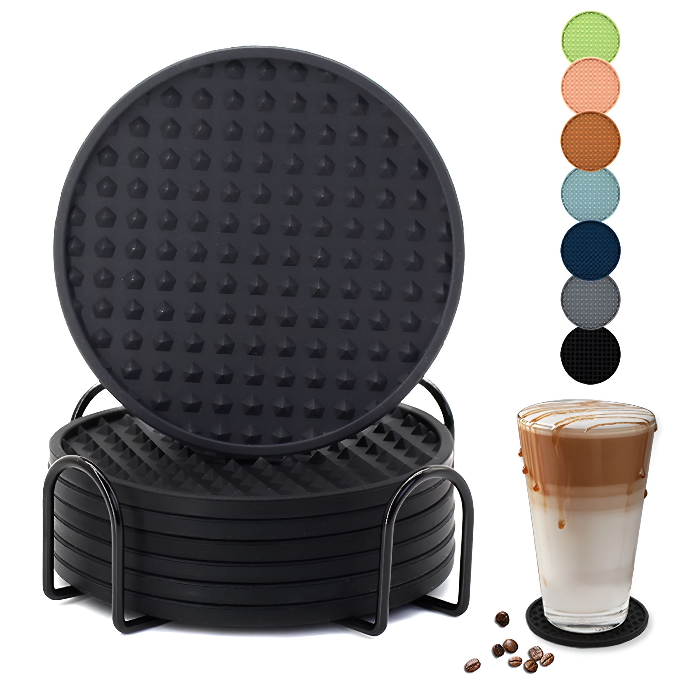 ACDANC 2026 New 6Pcs Coasters for Drinks,Silicone Coasters Drink ...