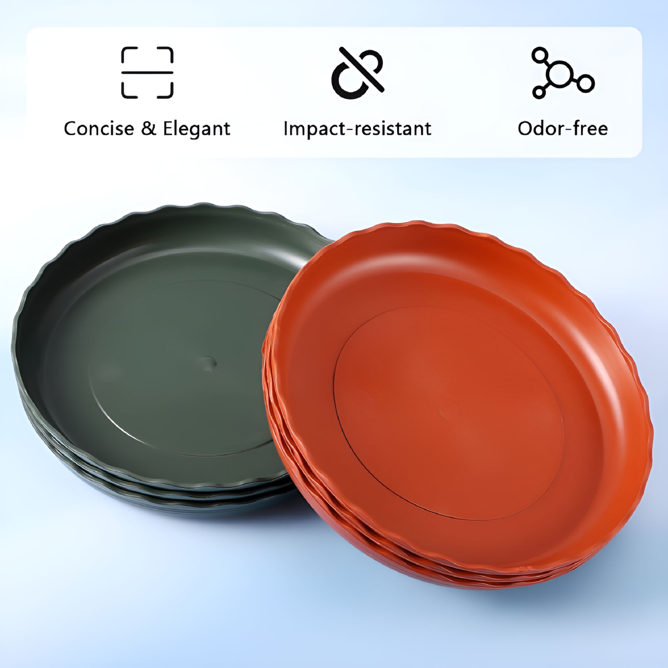 ACDANC 2026 New 6Pcs Plant Saucers Plastic Round Flower Pot Trays ...