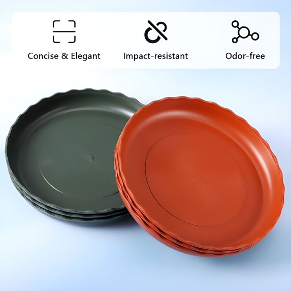 ACDANC 2026 New 6Pcs Plant Saucers Plastic Round Flower Pot Trays ...
