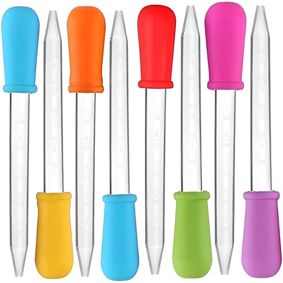 ACDANC 2026 New 8 Pcs Liquid Droppers,Silicone and Plastic Pipettes ...