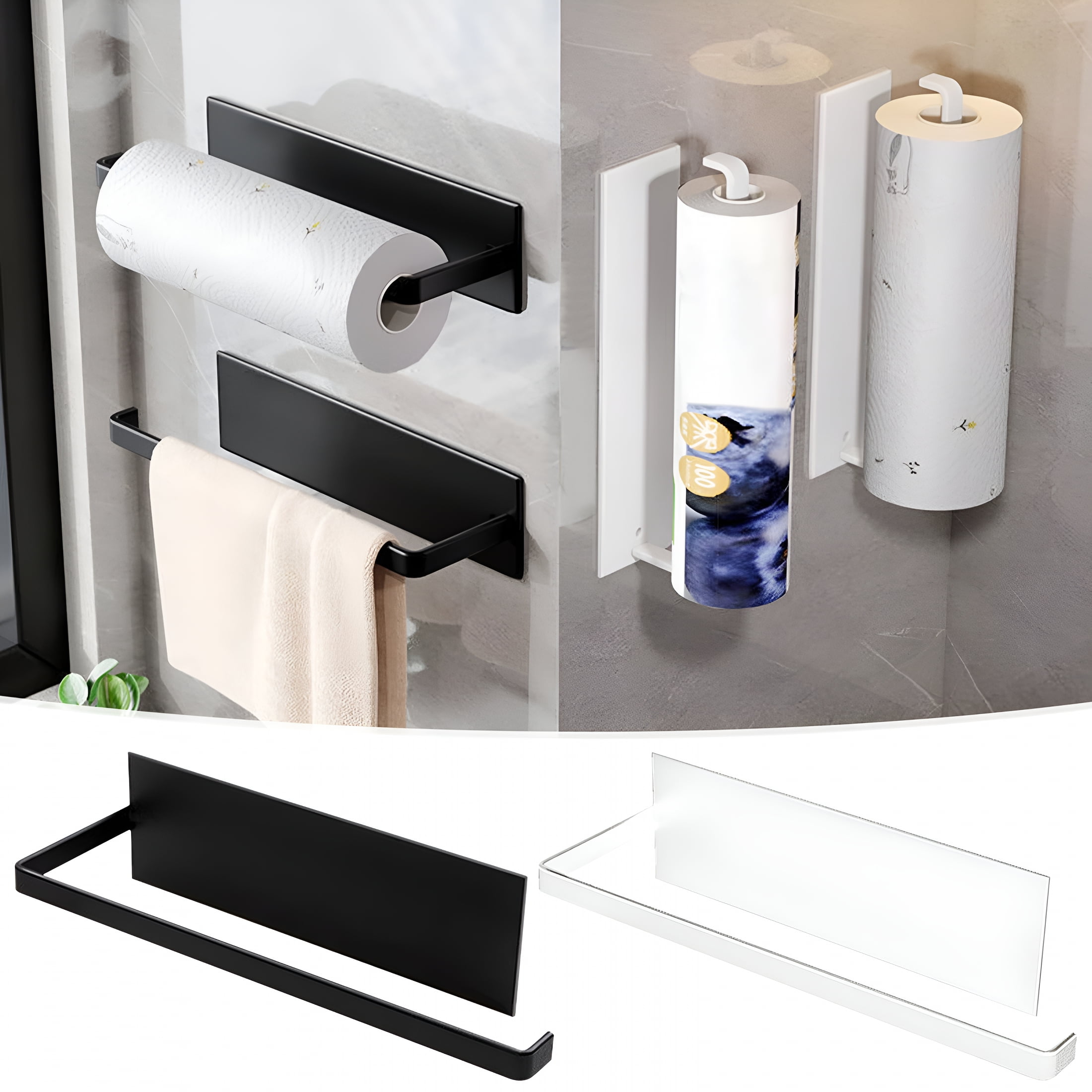 ACDANC 2026 New Adhesive Mount Towel Rack,Paper Towel Holder,No-Drill ...