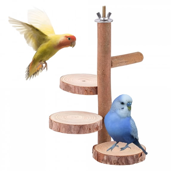 ACDANC 2026 New Bird Perch Stand Toy | Natural Wood Perch Bird Cage ...