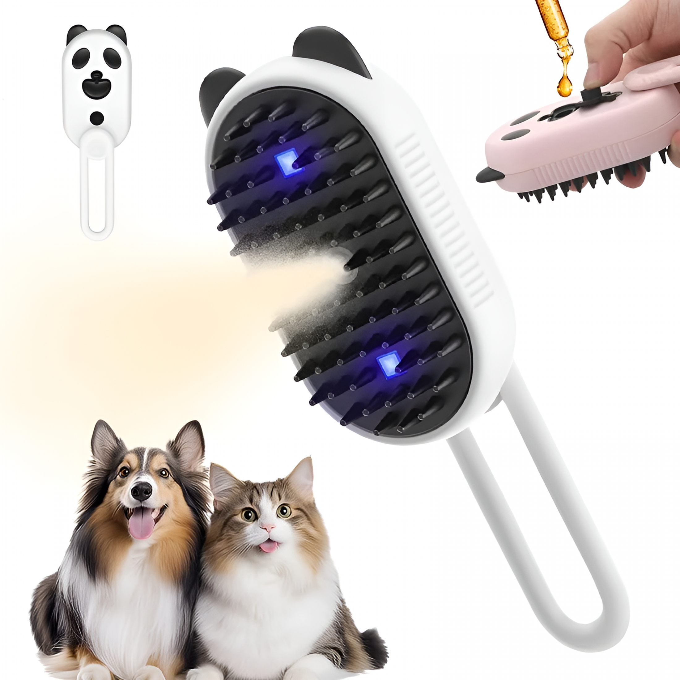 ACDANC 2026 New Cat Steam Brush 3-In-1 Spray Pet Grooming Brush for ...