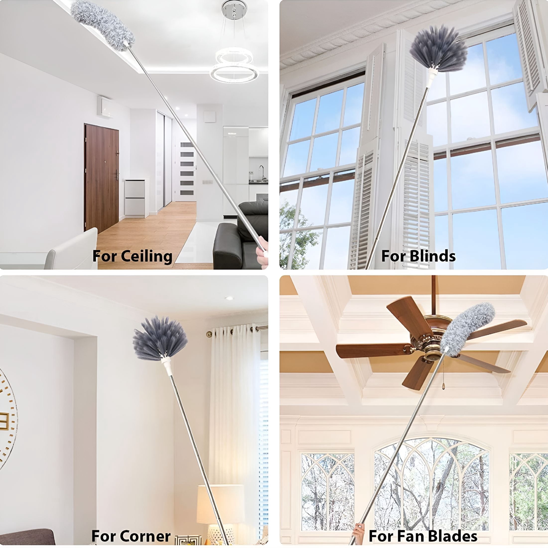 ACDANC 2026 New Cleaning Tools Duster with Extension Pole (Stainless ...