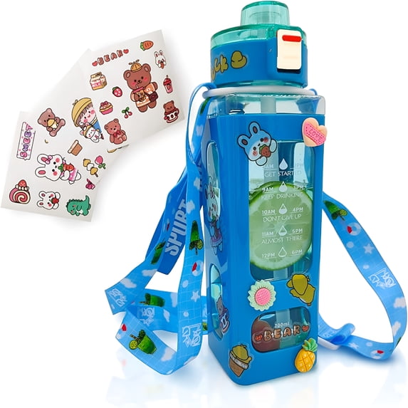 ACDANC 2026 New Cute Water Bottles with Straw, Portable Leakproof Bpa ...