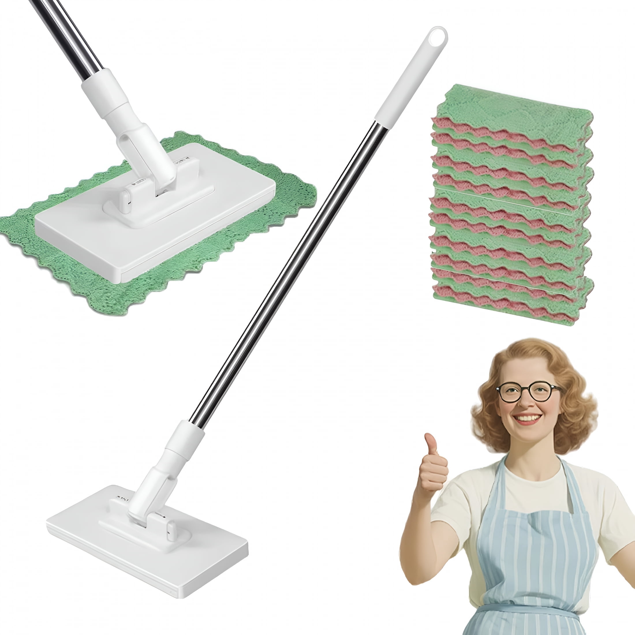 ACDANC 2026 New Disposable Dust Mop with 4 Reusable Cloths,39 ...