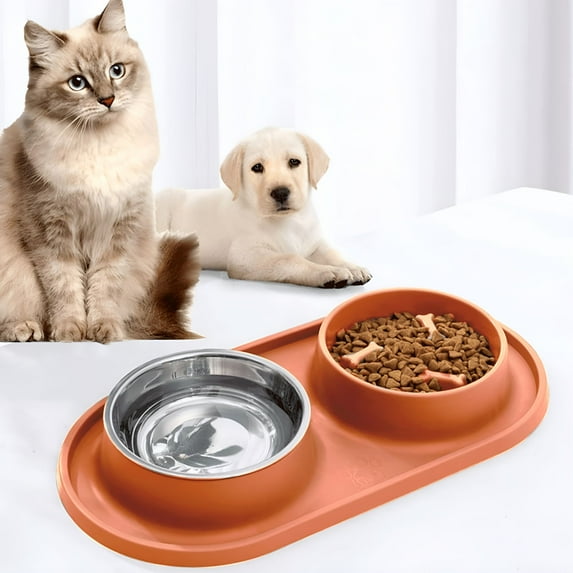 ACDANC 2026 New Double Dog Bowl Set - Stainless Steel Pet Food & Water ...