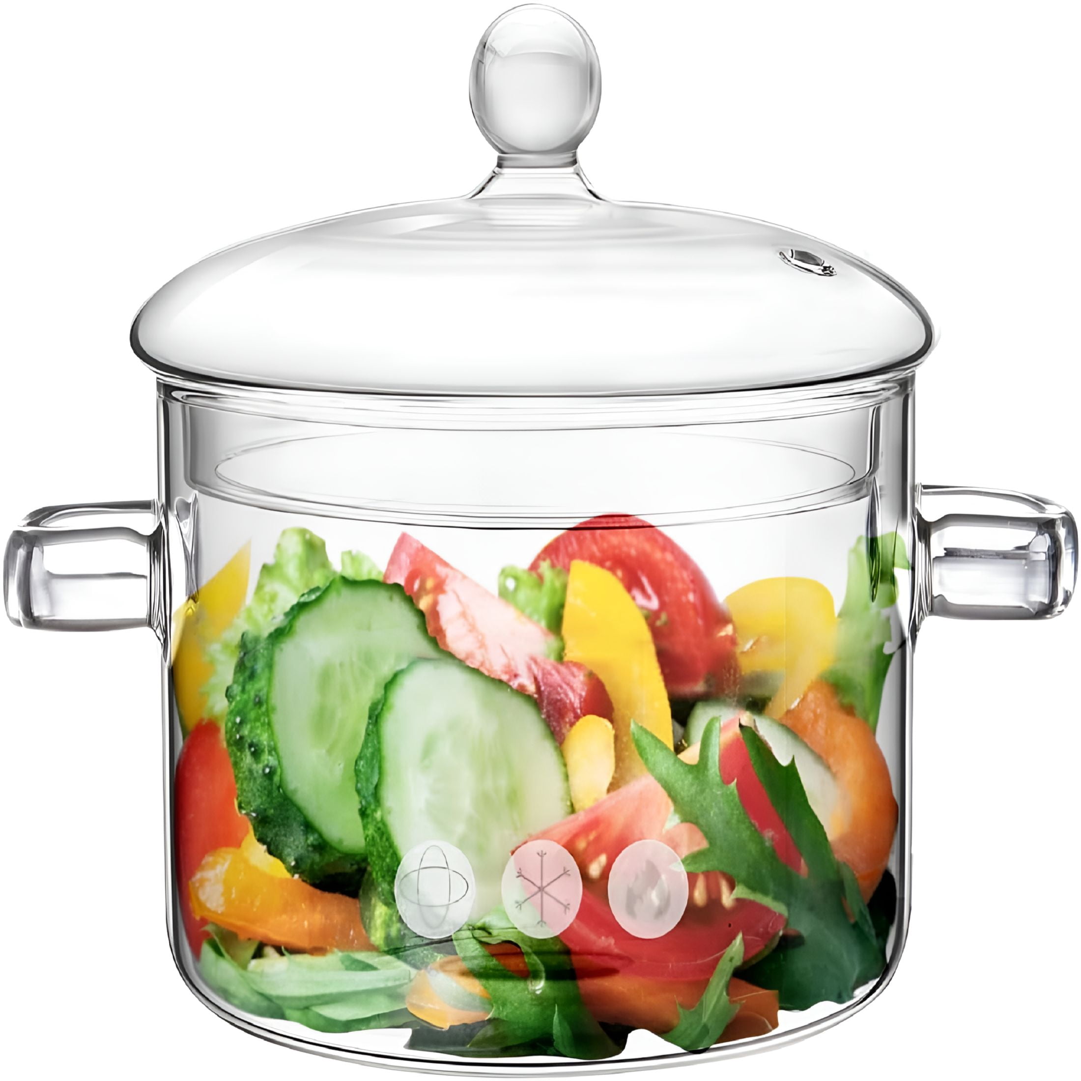ACDANC 2026 New Glass Pots for Cooking on Stove,1.5L/50Oz Glass Cooking ...
