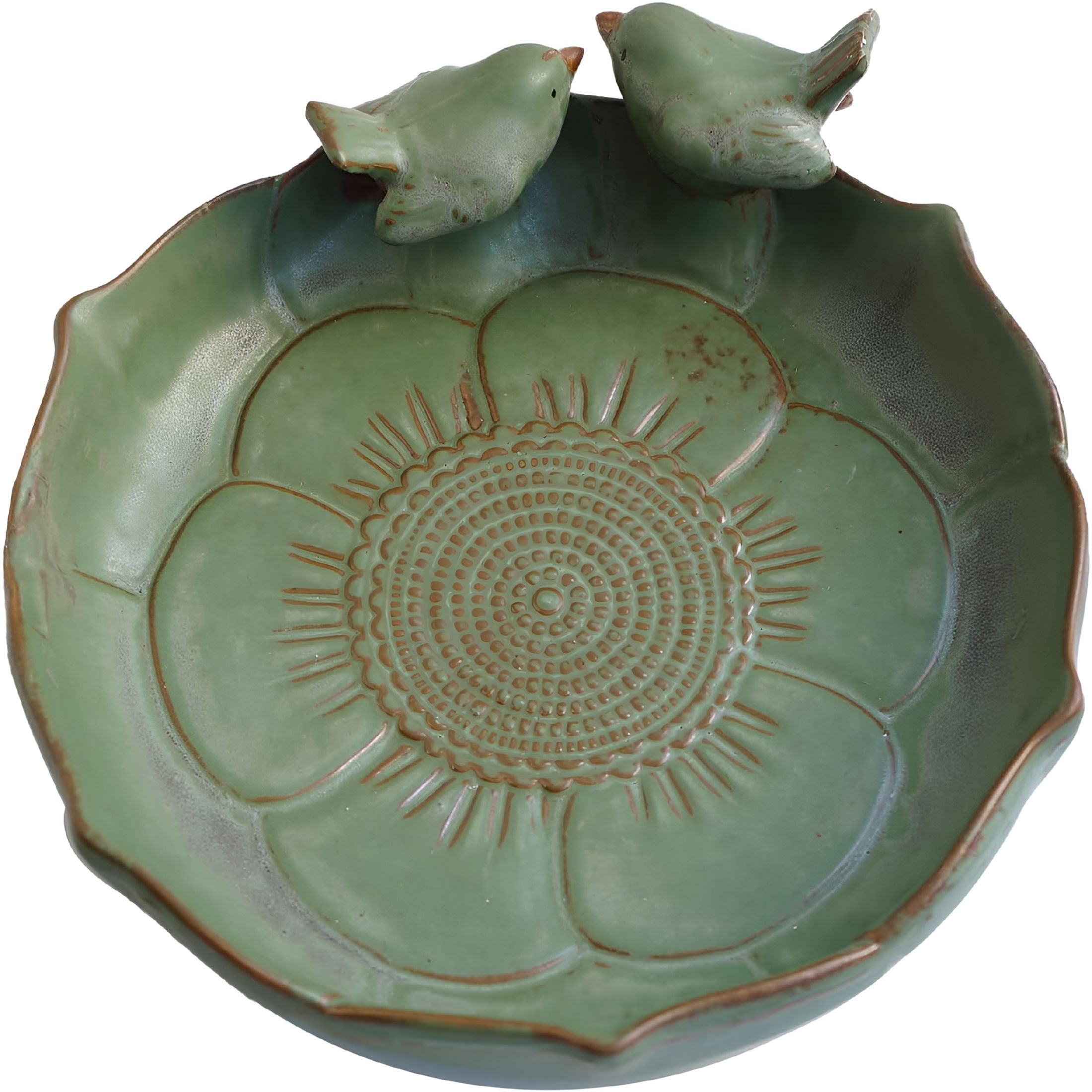 ACDANC 2026 New Light Green Ceramic Wild Bird Bath Bowl for Garden ...
