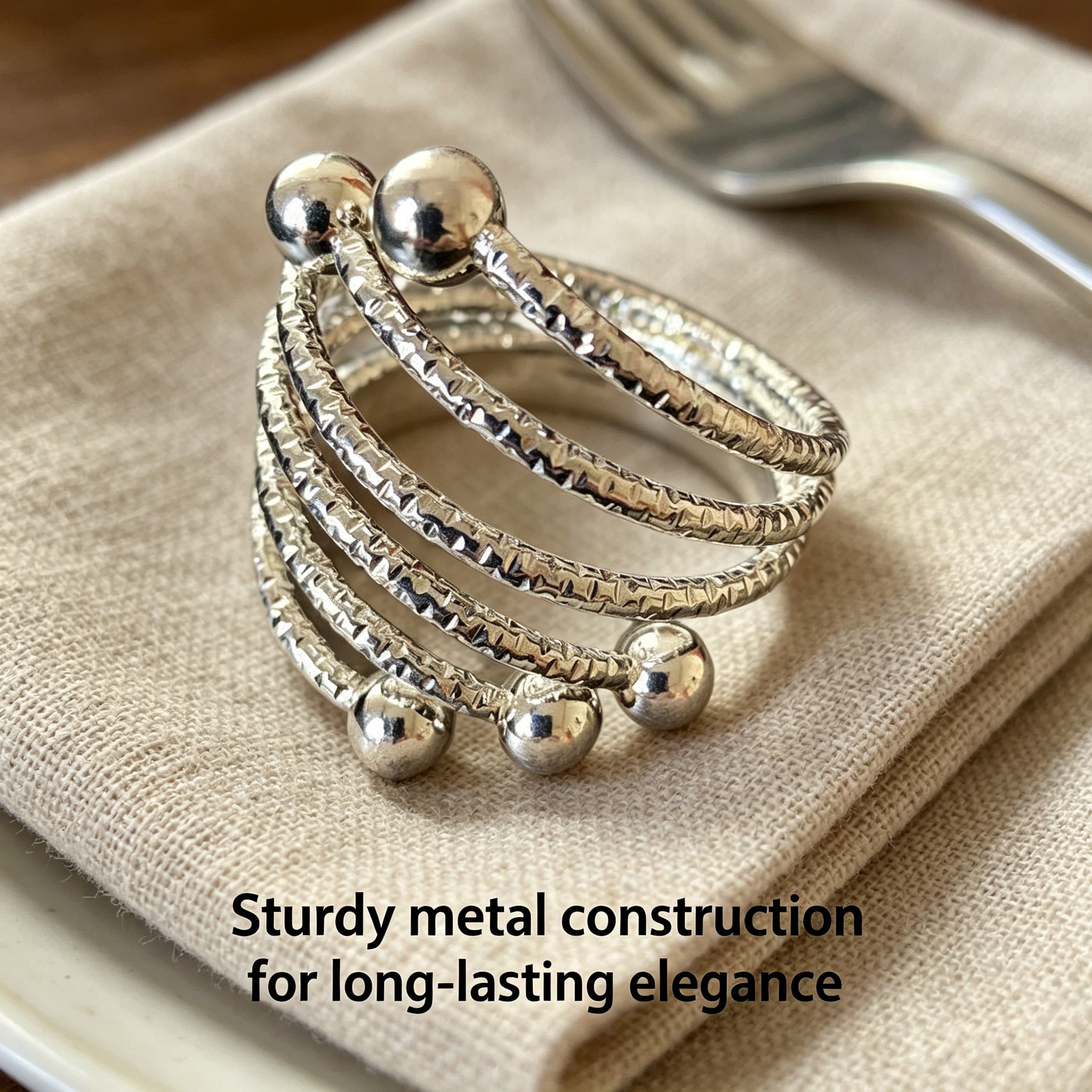 ACDANC 2026 New Napkin Rings,Whimsical Charm Curved Napkin Rings ...